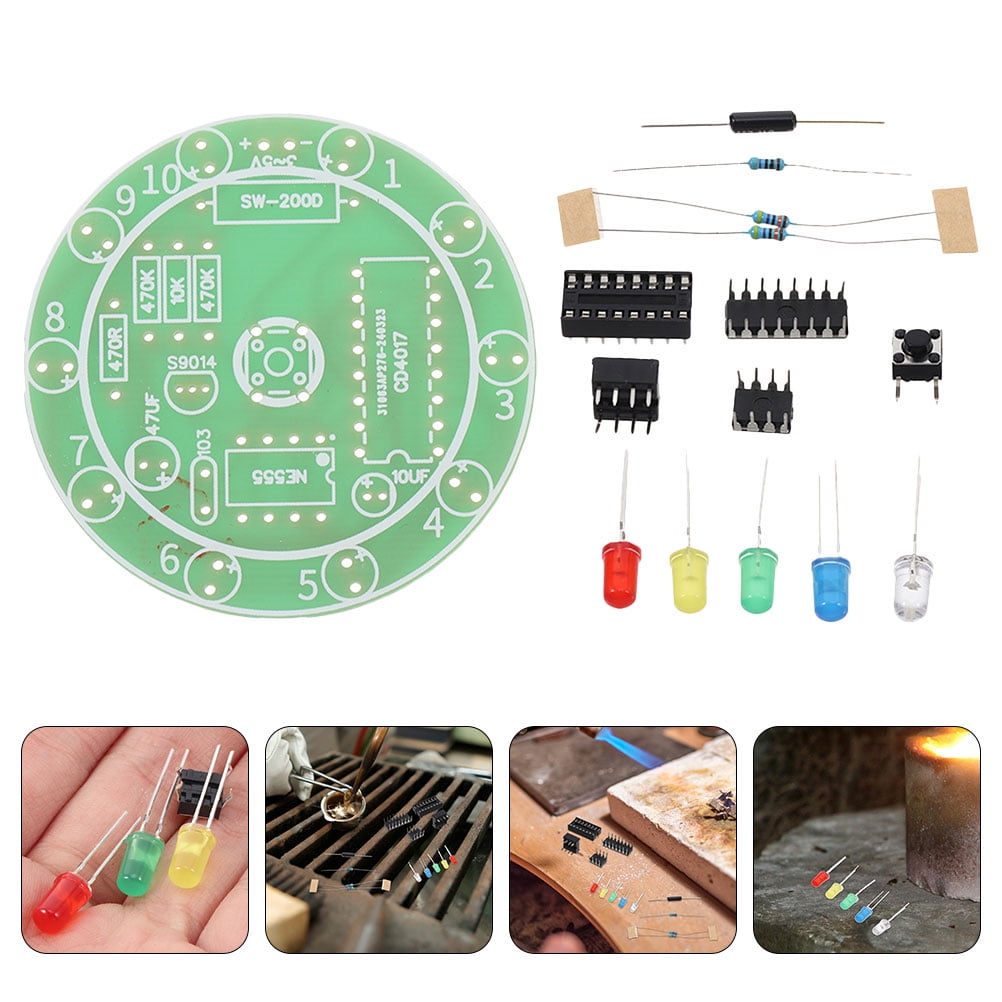 LIFKOME 2 Sets DIY Practical Soldering Practice Kit Electronics Training Board Beginner ...