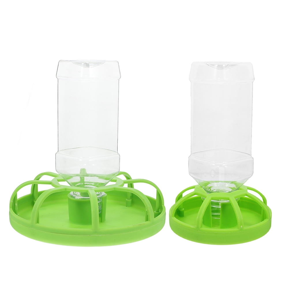 LIFKOME 2 Sets Quail Cage Feeder Durable Plastic Poultry Food Dispenser ...