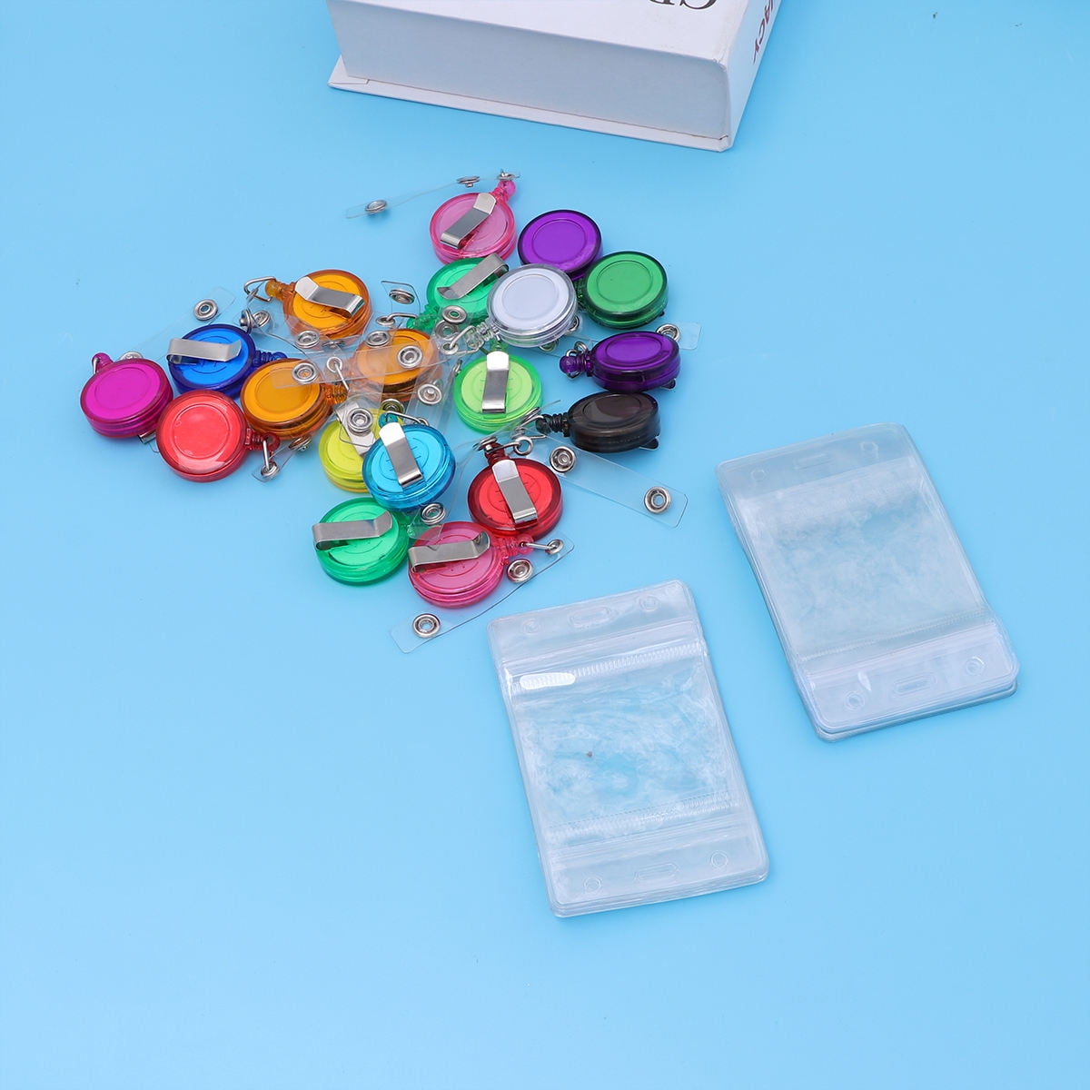 LIFKOME 20Pcs Round Badge Holder with Metal Clip for Office and Trade ...