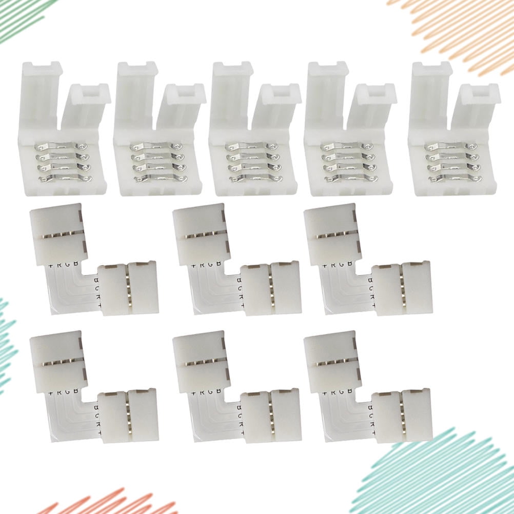 LIFKOME 20Pcs Solderless Buckle Terminal Connector Gapless Solderless Connector for Led Light ...