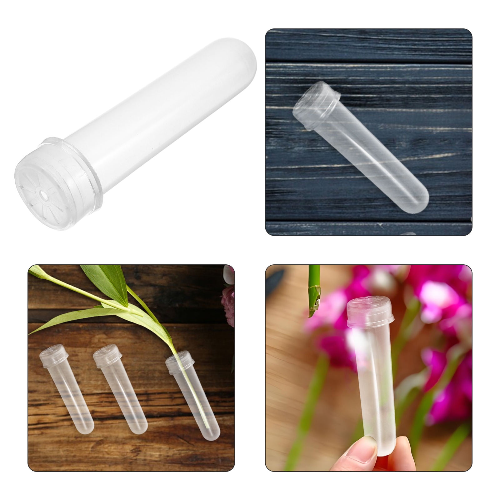 LIFKOME 20pcs Floral Water Vials With Caps Flower Hydration Tubes ...