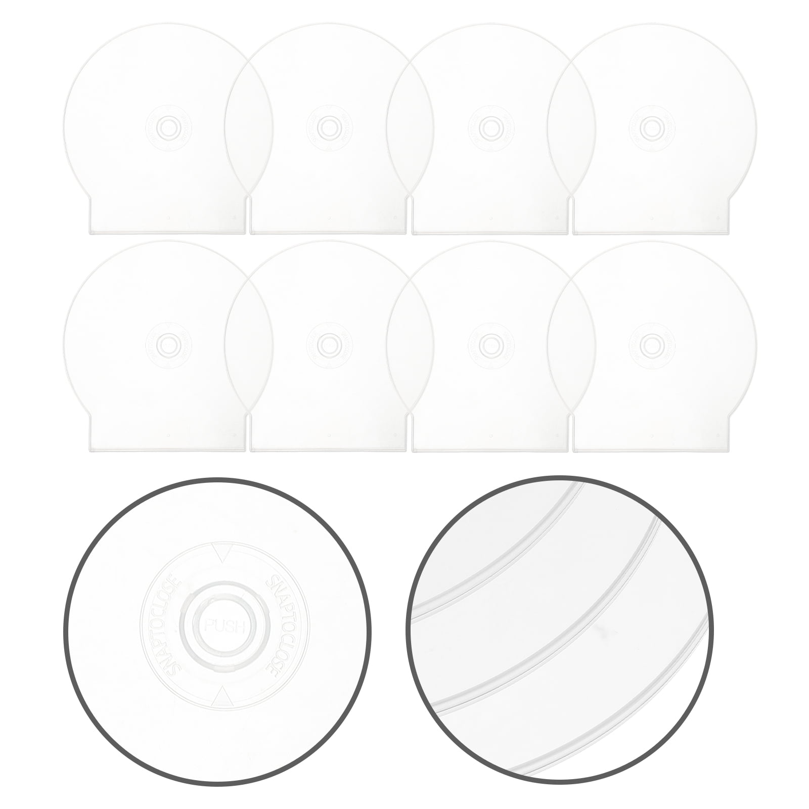 LIFKOME 20pcs Protective DVD Clamshell Case Round Clear Disc Holder ...