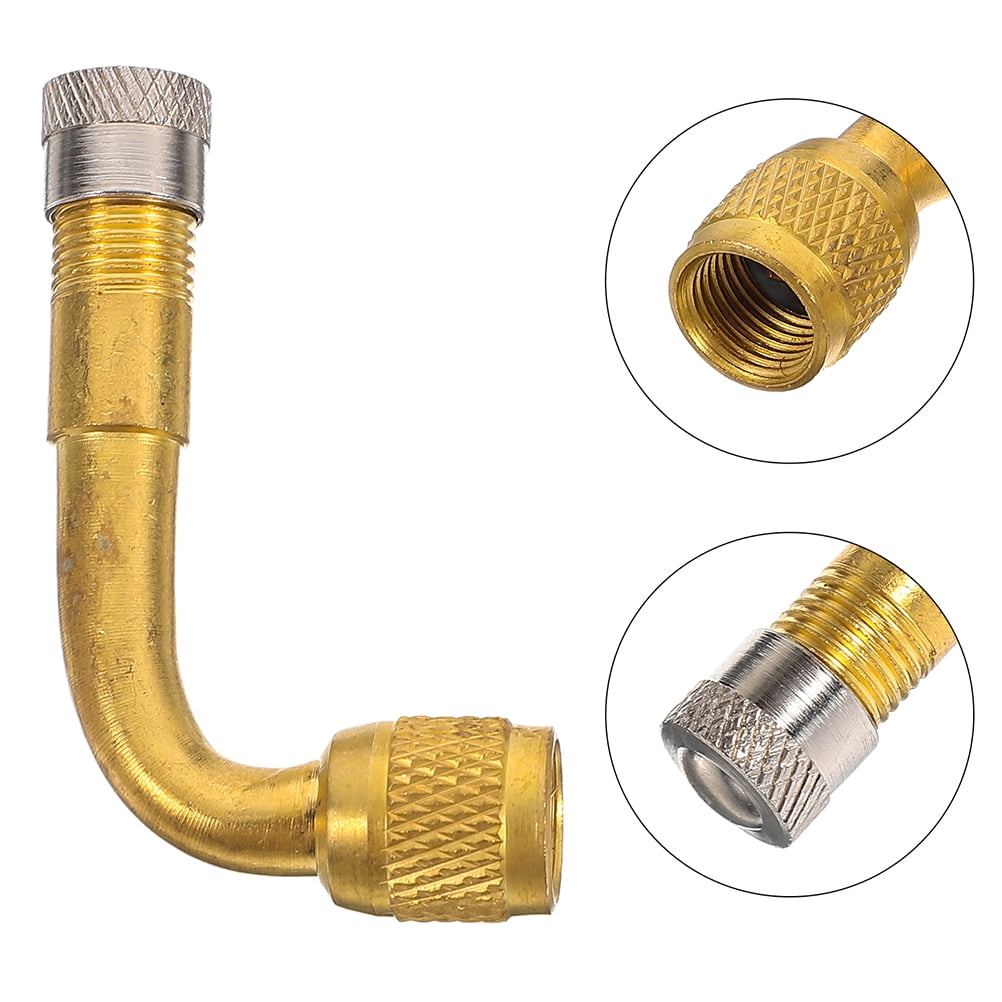 LIFKOME 2PCS Heavy-Duty Brass Valve Stem Extension Universal 90 Degree ...