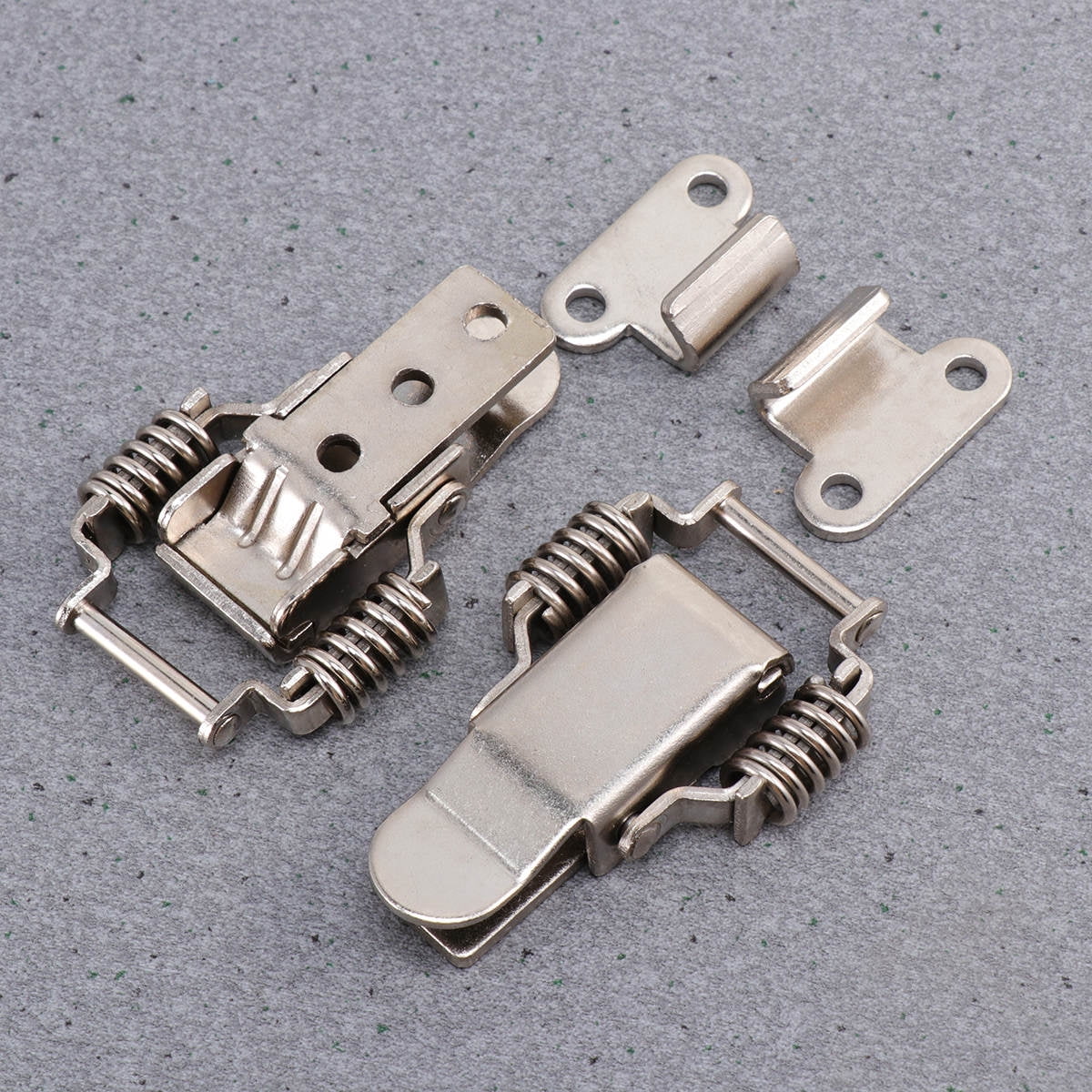 LIFKOME 2Pcs Tool Box Clamps Spring Loaded for Draw Door Metal Nickel ...