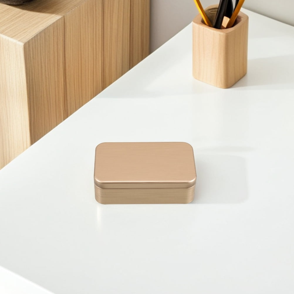 LIFKOME 2pcs Metal Rectangular Tins Box With Lid Mini Portable Box Cake ...