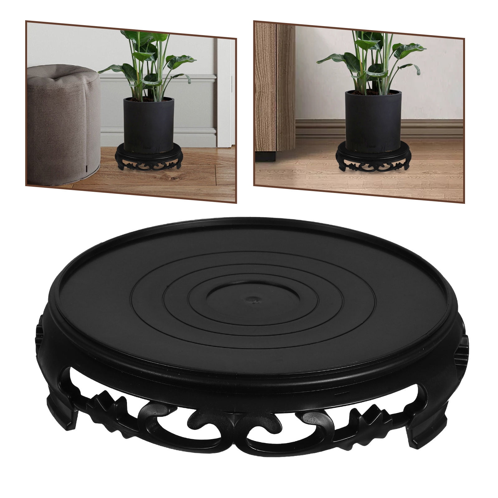 LIFKOME 2pcs Plastic Plant Stands Vintage Circular Vase Table Lamp ...