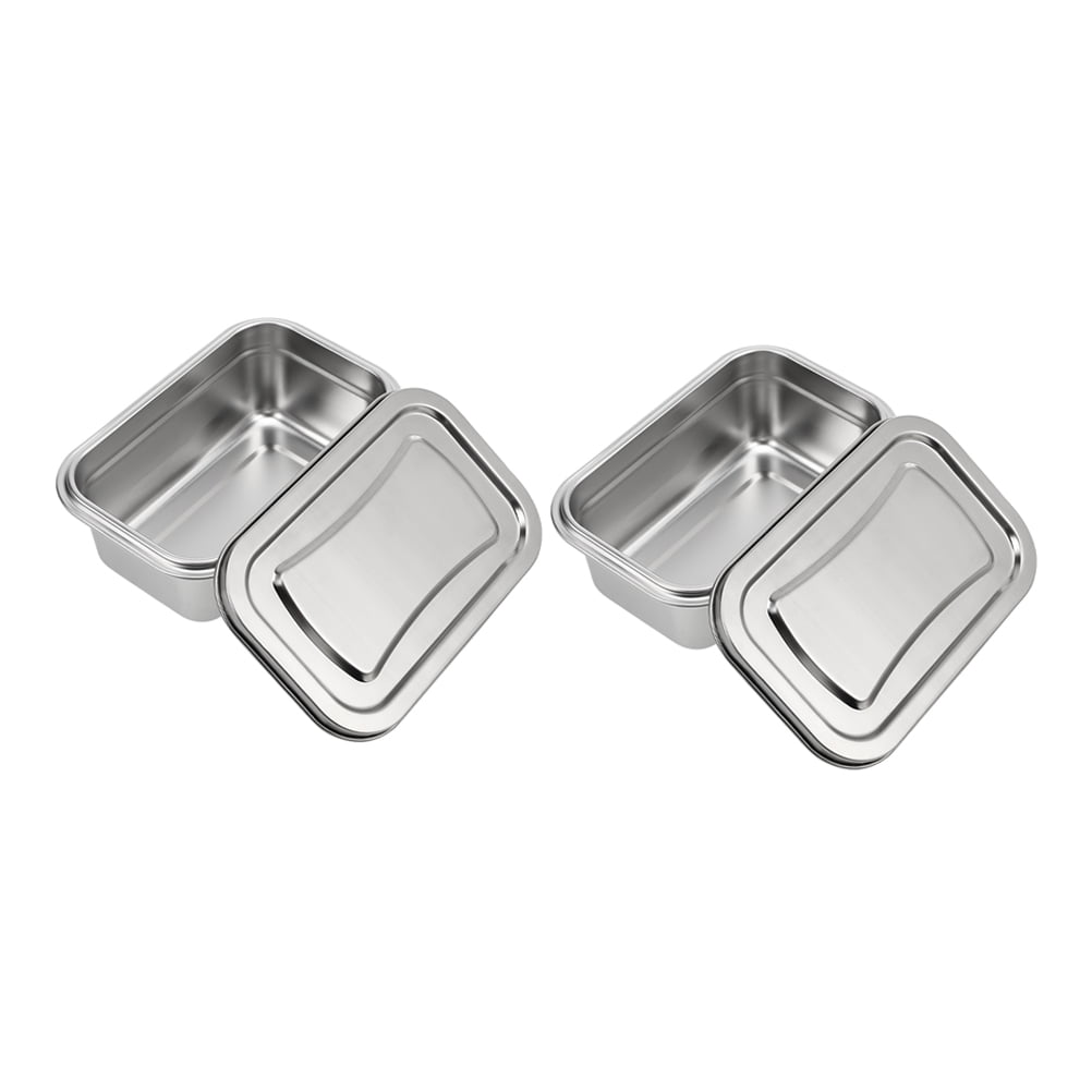 LIFKOME 2pcs Stainless Steel Food Storage Containers With Airtight Lids ...