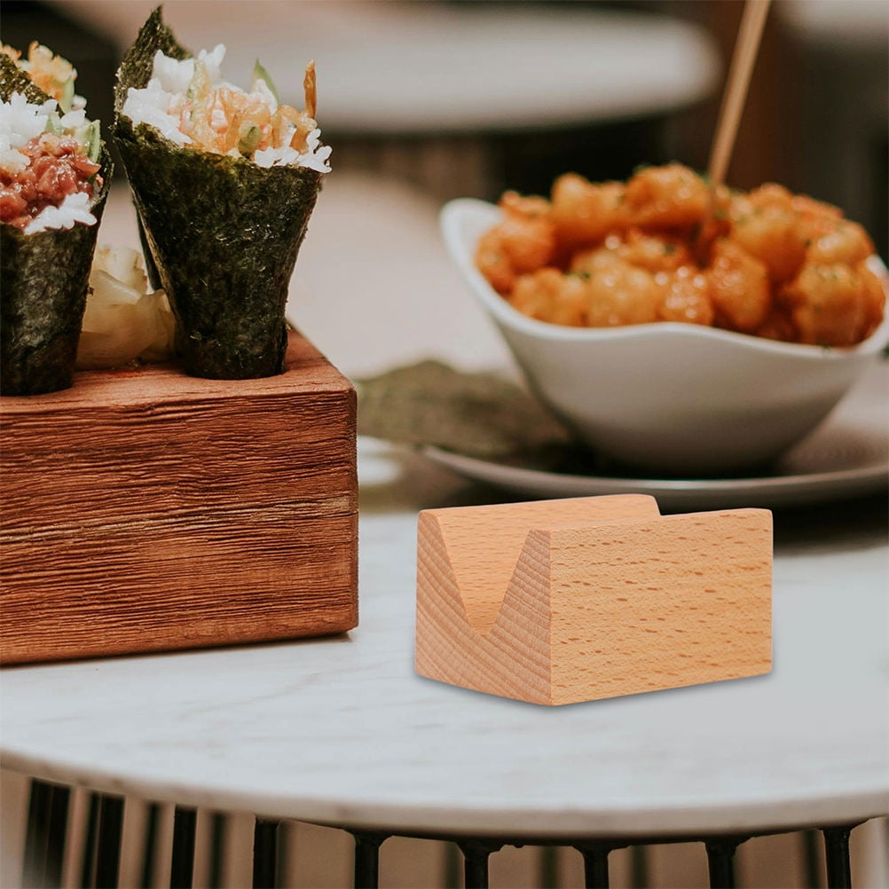 LIFKOME 2pcs Wood Sushi Dish Sushi Rack Holder Restaurant Serving Tray ...