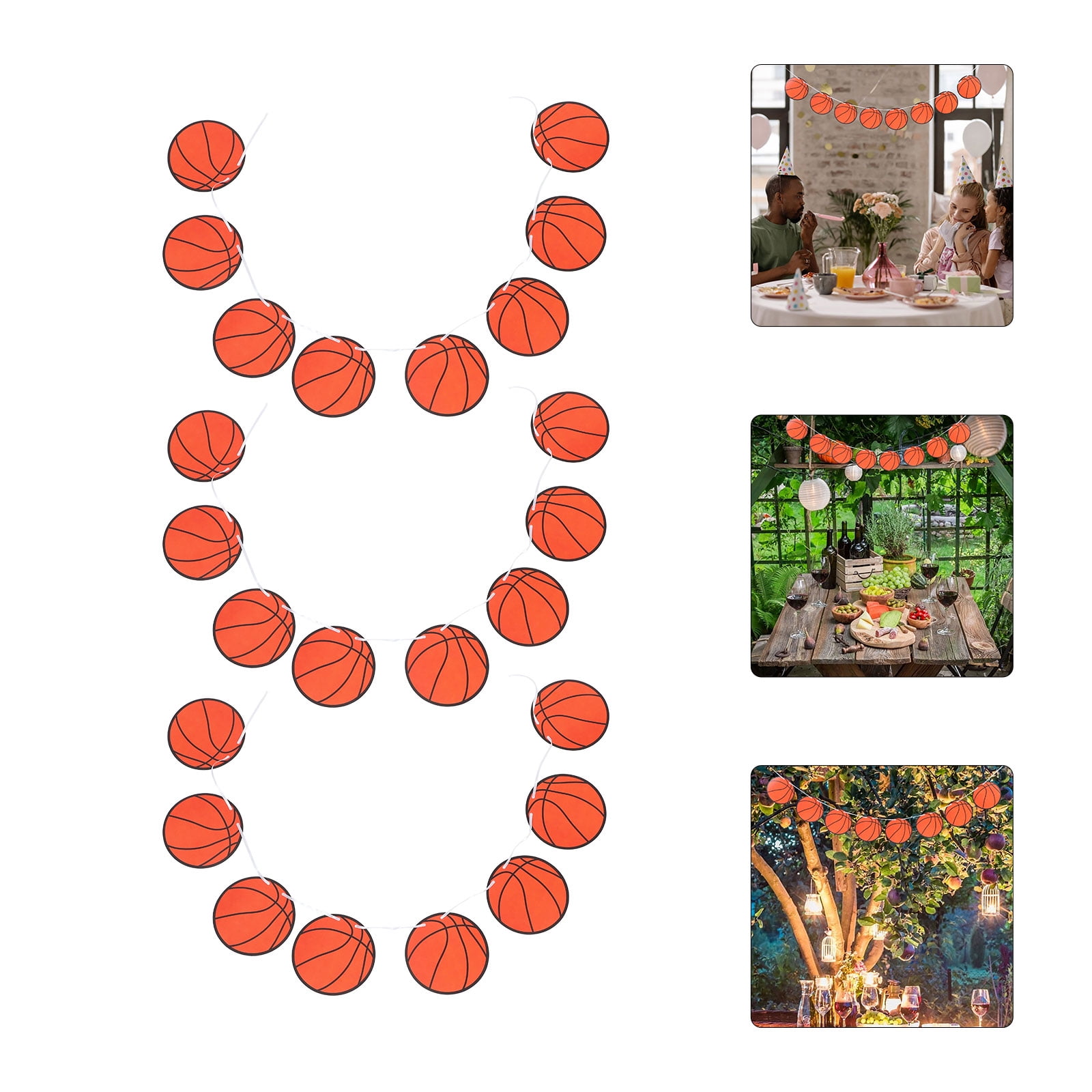 LIFKOME 3 Strings Sports Birthday Banners Basketball Party Theme ...