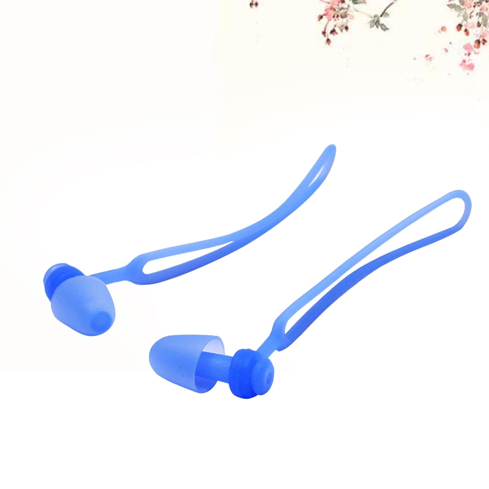 LIFKOME 3Pack Kids Swim Earplugs in Blue PVC with Hanging Rope Design ...