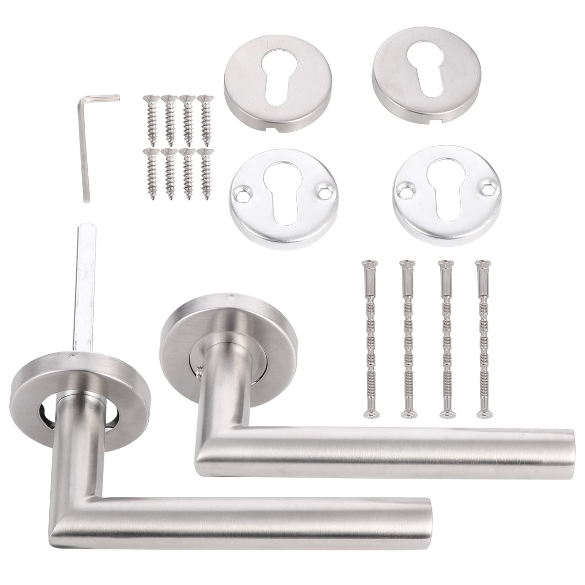 LIFKOME 3Pack Modern Door Handle Sets Round Shape for Residential and ...