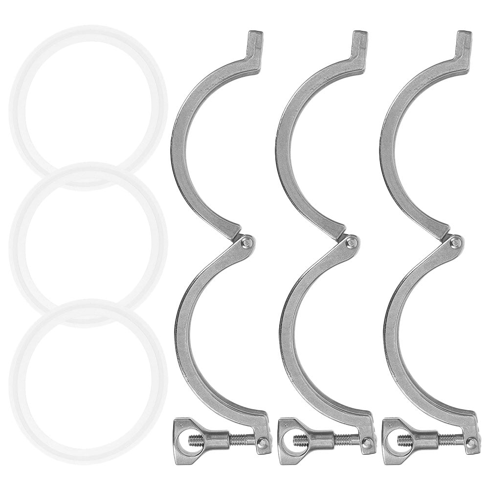 LIFKOME 3pcs Heavy Duty Stainless Steel Pipe Clamps Quick Connect Pipe ...