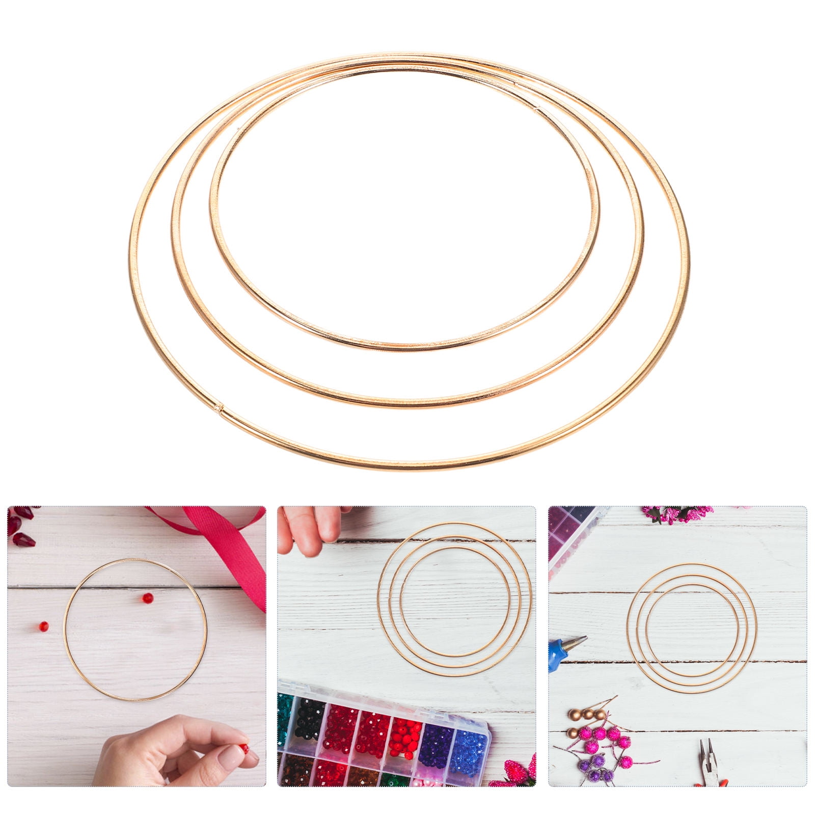 LIFKOME 3pcs Iron Baroque Crown Base Diy Bride Headwear Round Bottom ...