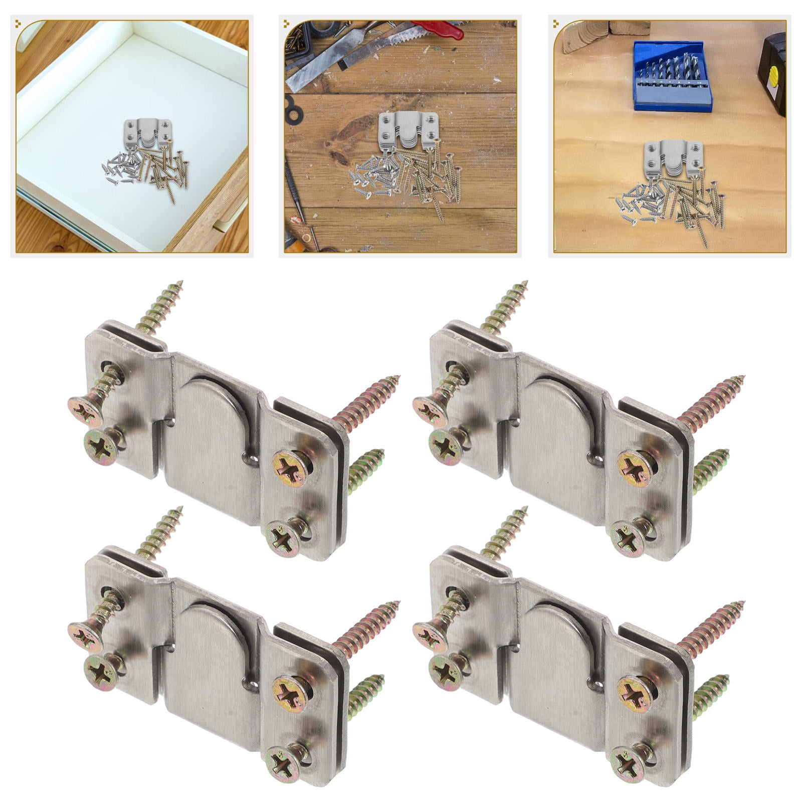 LIFKOME 4 Pairs Flush Picture Mount Bracket with Screws Interlock ...