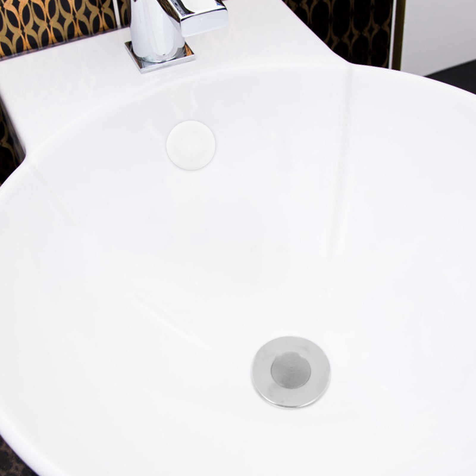 LIFKOME 4 Pcs Bathroom Sink Overflow Cover Rubber Sink Overflow Trim ...