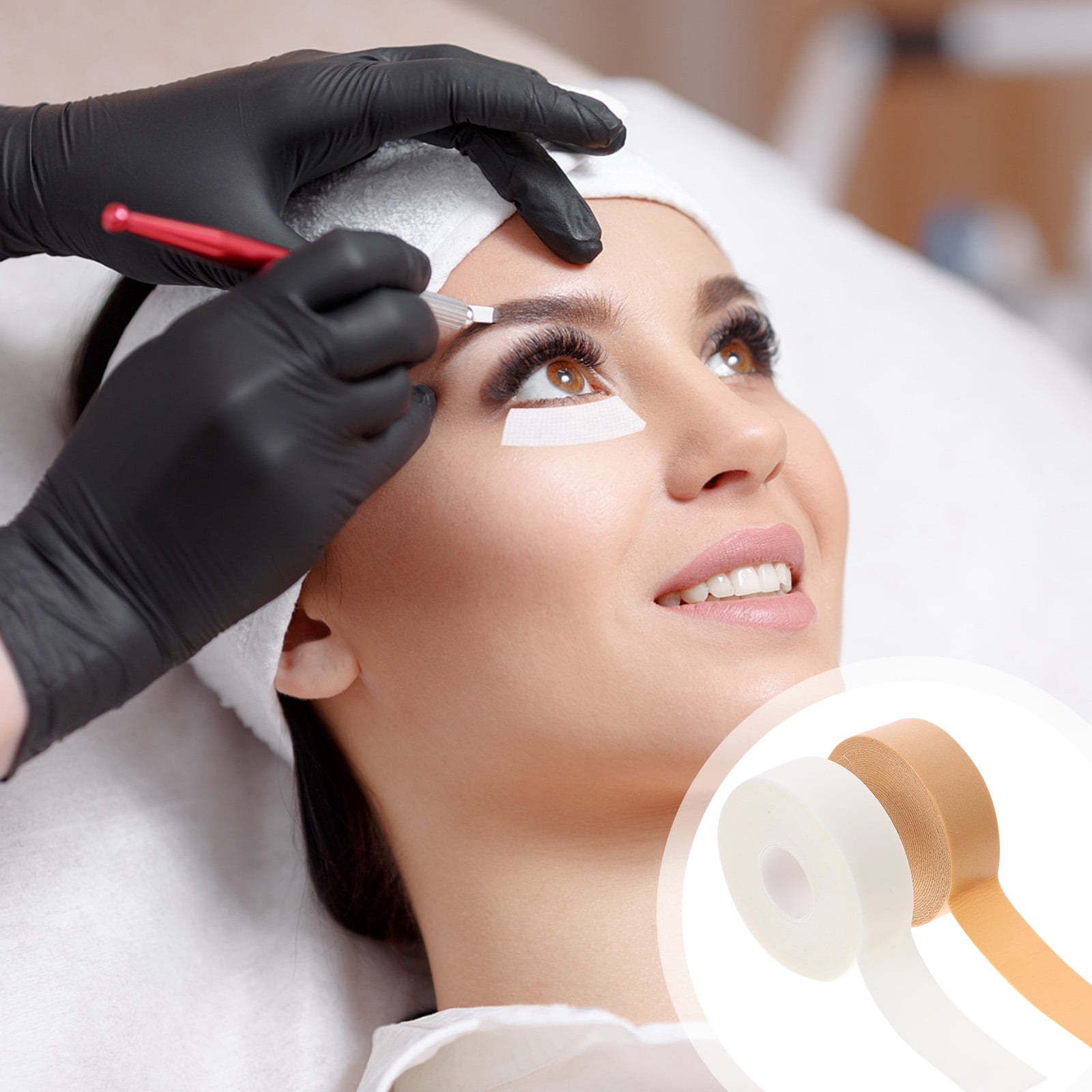 LIFKOME 4 Rolls Khaki Eyelash Extension Stickers lash extension pads ...