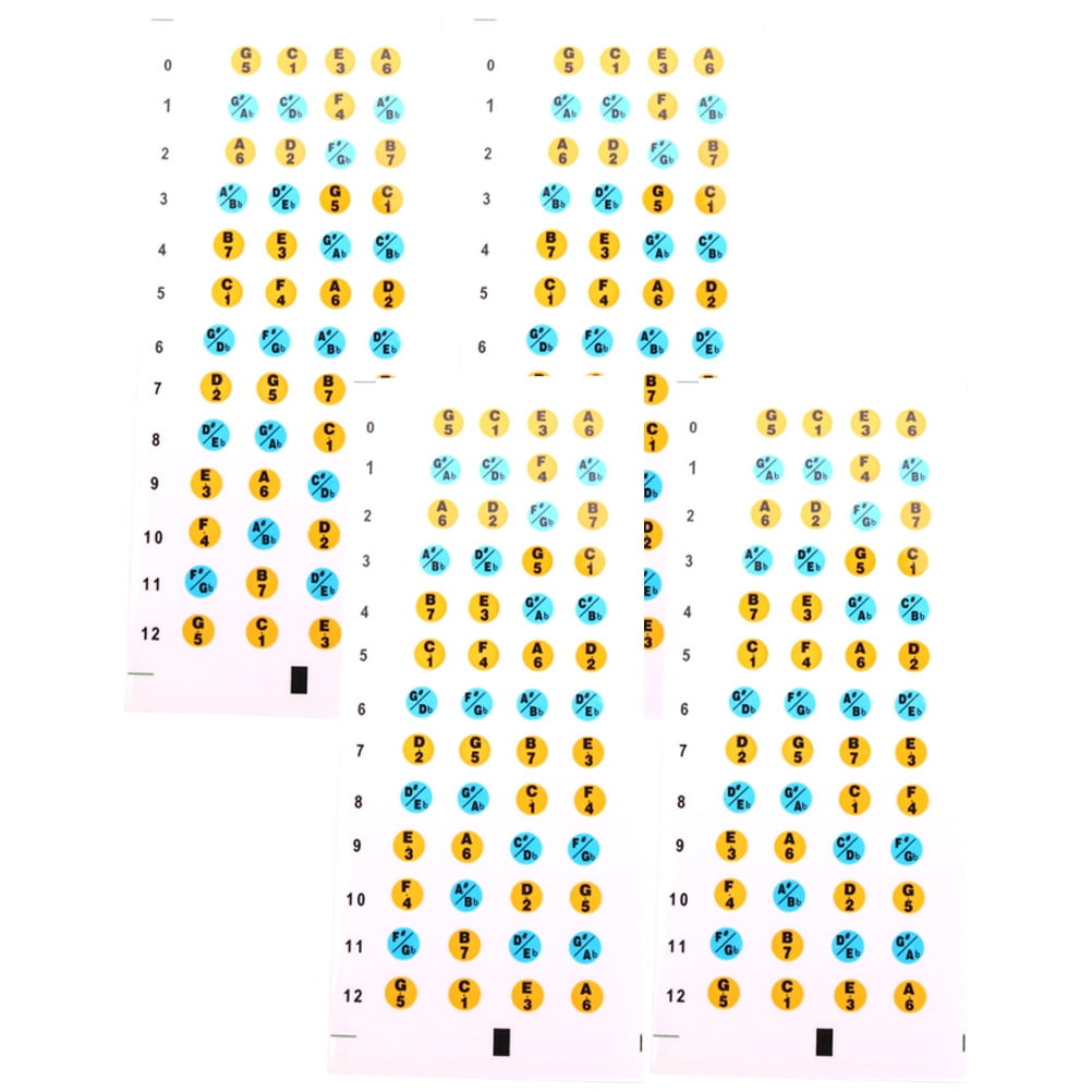 LIFKOME 4 Sheets Scale Stickers Ukulele Fingerboard Guides - Walmart.com