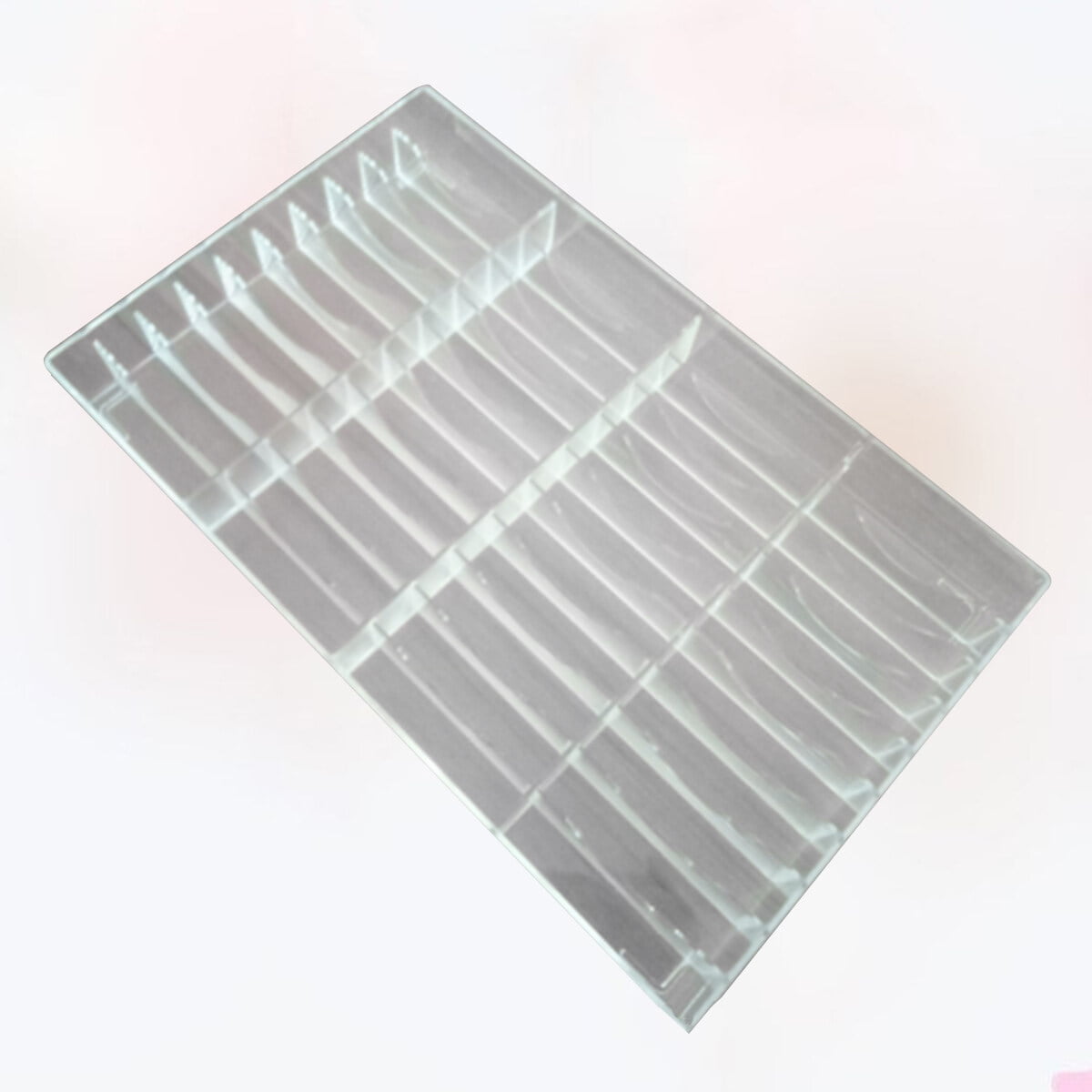 LIFKOME 40 Grids Clear Acrylic Powder Compact Display Shelf 1Pack For ...