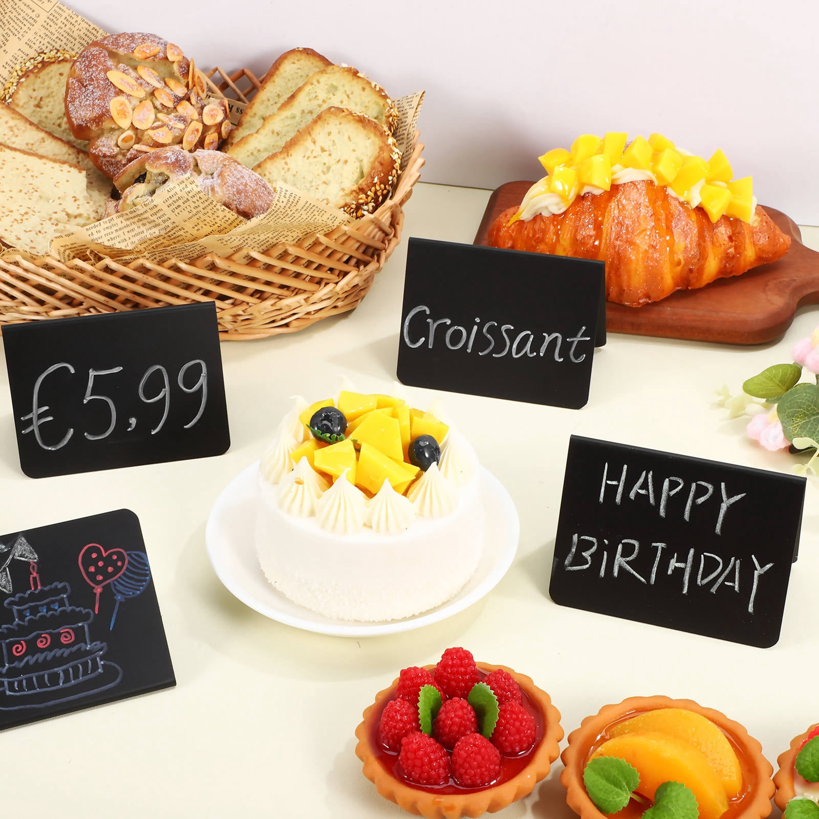 LIFKOME 40 Pcs Photo Holders for Tables Food Signs Buffet Dinner Party ...