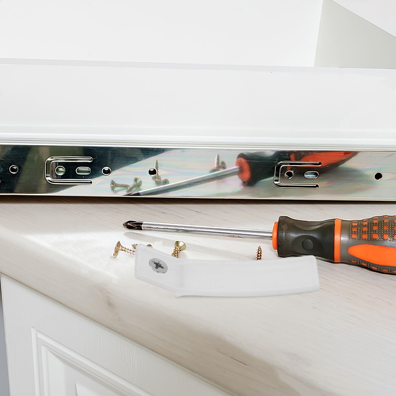 LIFKOME 40 Sets Drawer Stops Clear Plastic with Stainless Steel Screws ...