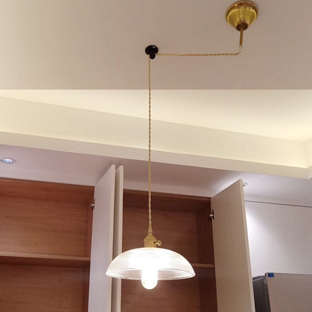 LIFKOME 4PCS Pulley Wheels for Lamps Retro Ceiling Mount Pulley System ...