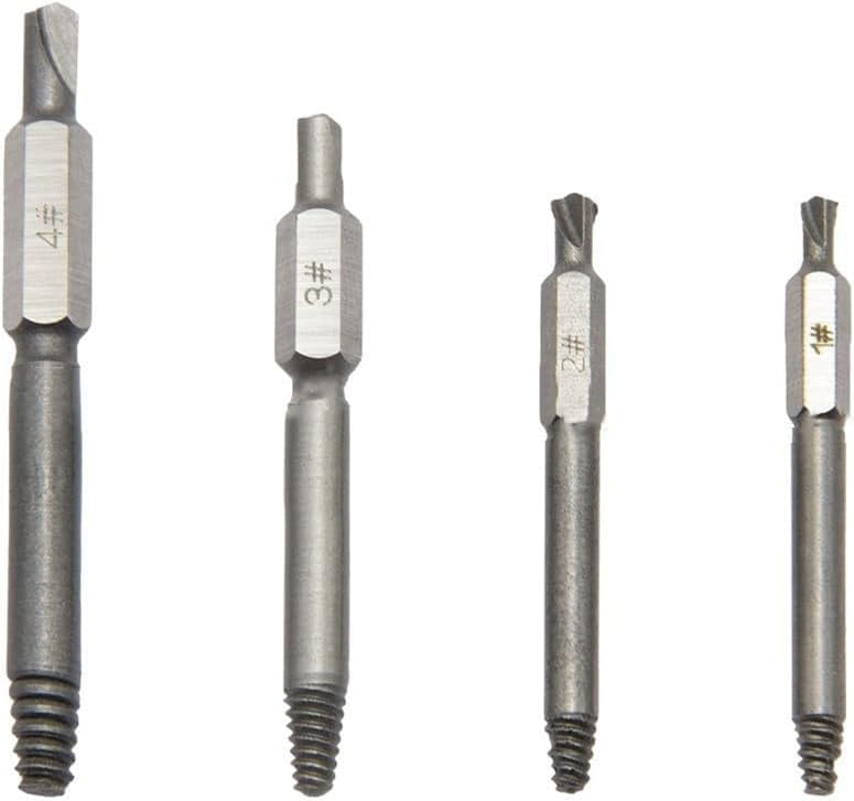 LIFKOME 4PCS Spiral Bolt Extractor Double-Ended Screw Extractor Set ...