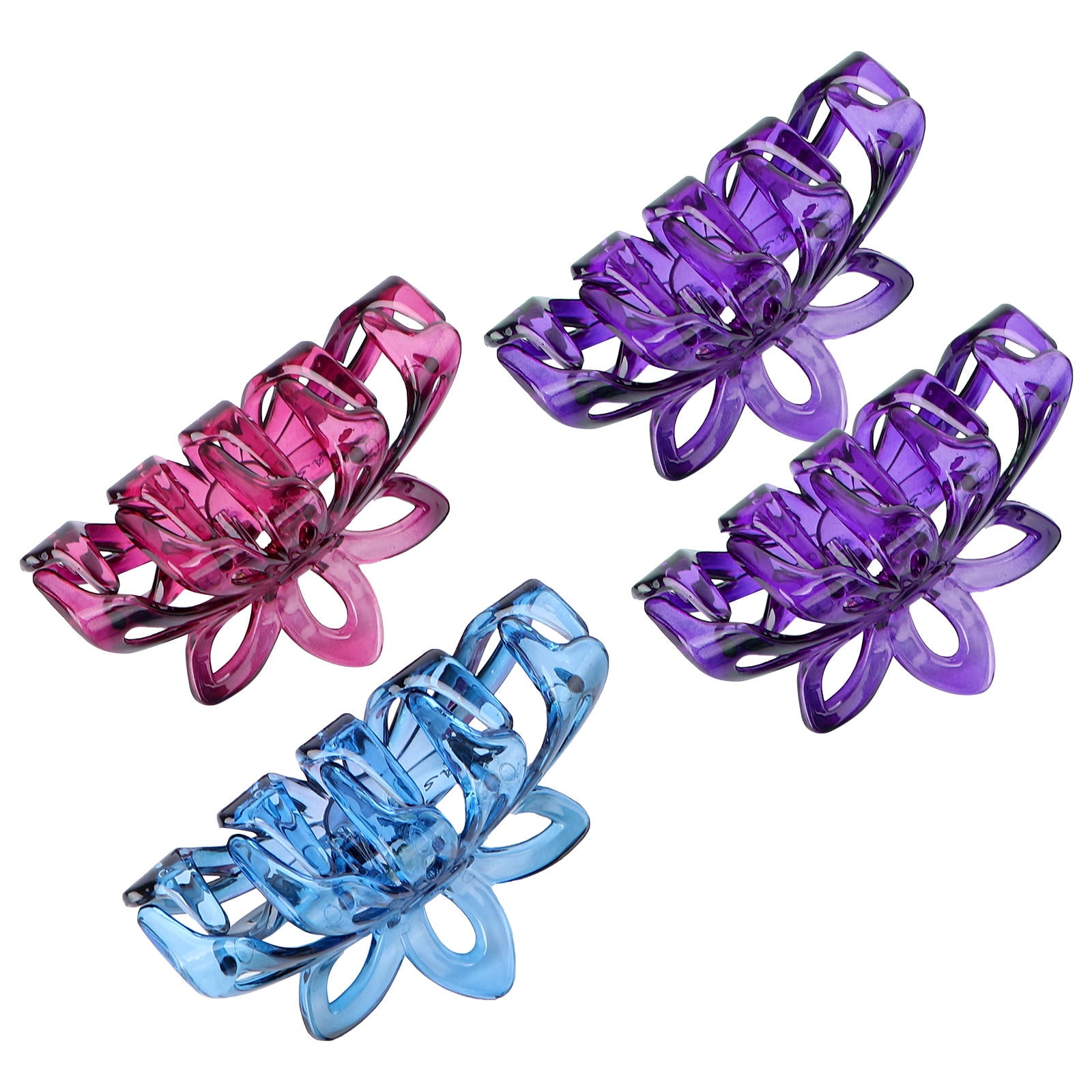 LIFKOME 4Pcs Plastic Claw Shape Hair Claws for Women and Girls Stylish ...