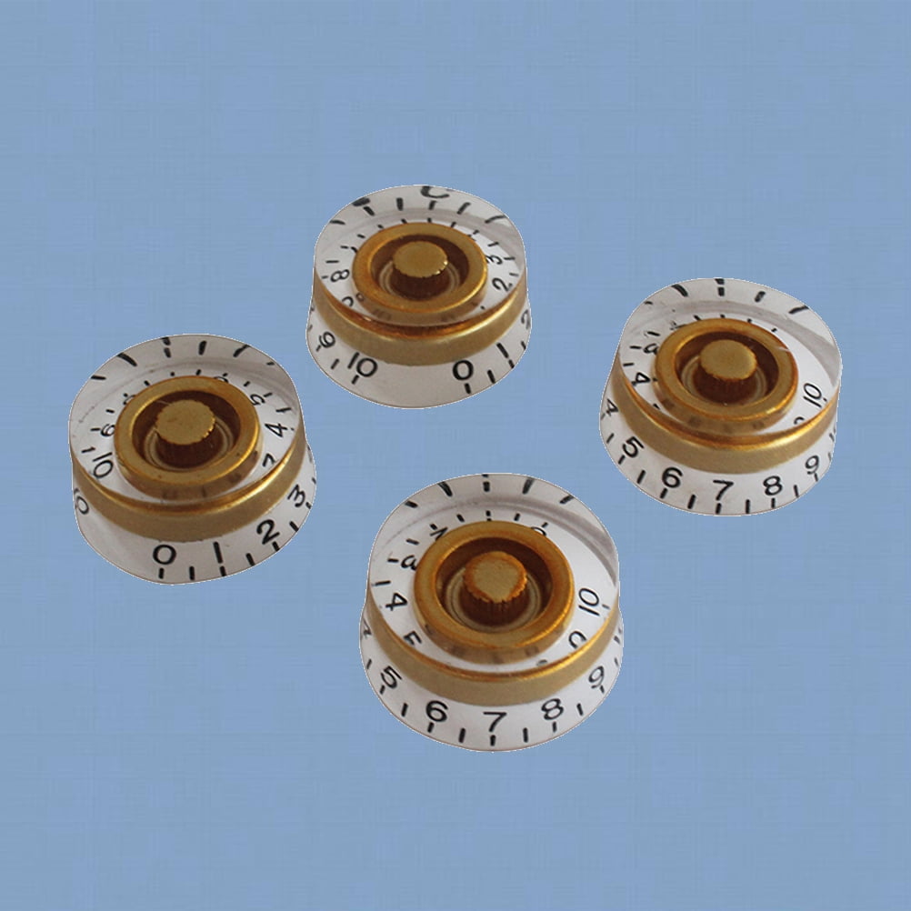 LIFKOME 4Pcs Set Yellow Plastic Guitar Volume and Tone Control Knobs ...