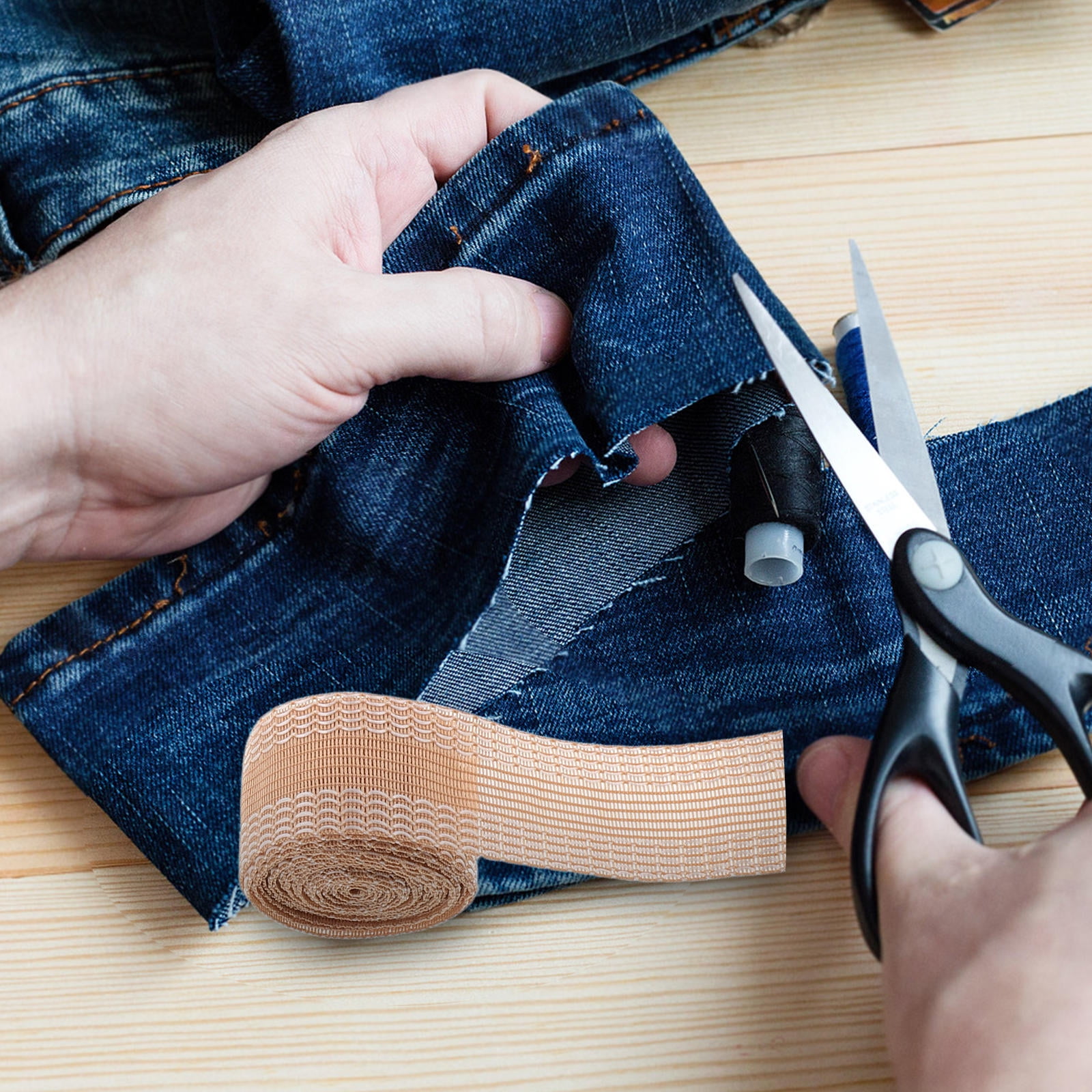 LIFKOME 5 Rolls Hem Tape For Pants Self-Adhesive No-Sew Hemming Tape Iron-On Hem Tape For Jeans ...