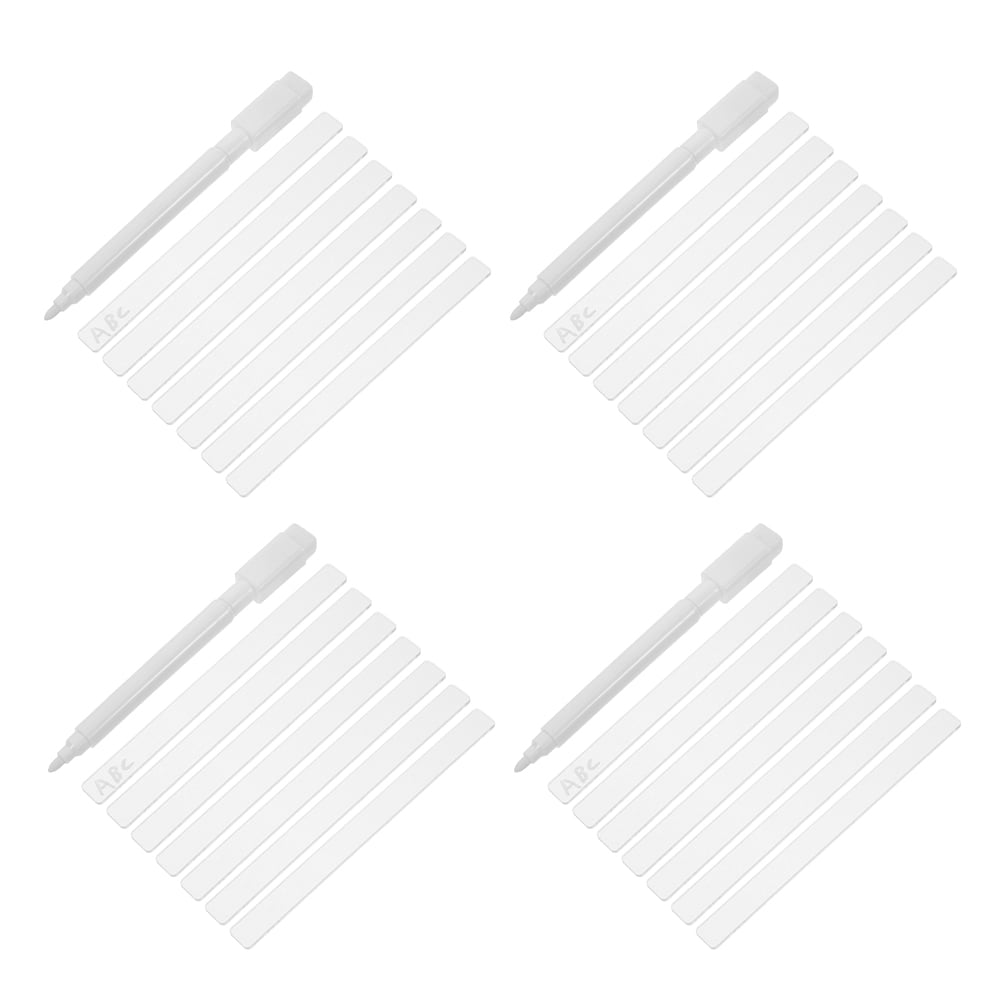 LIFKOME 5 Set Garden Marker Ground Insert 12.00X1.00X0.10CM Transparent ...