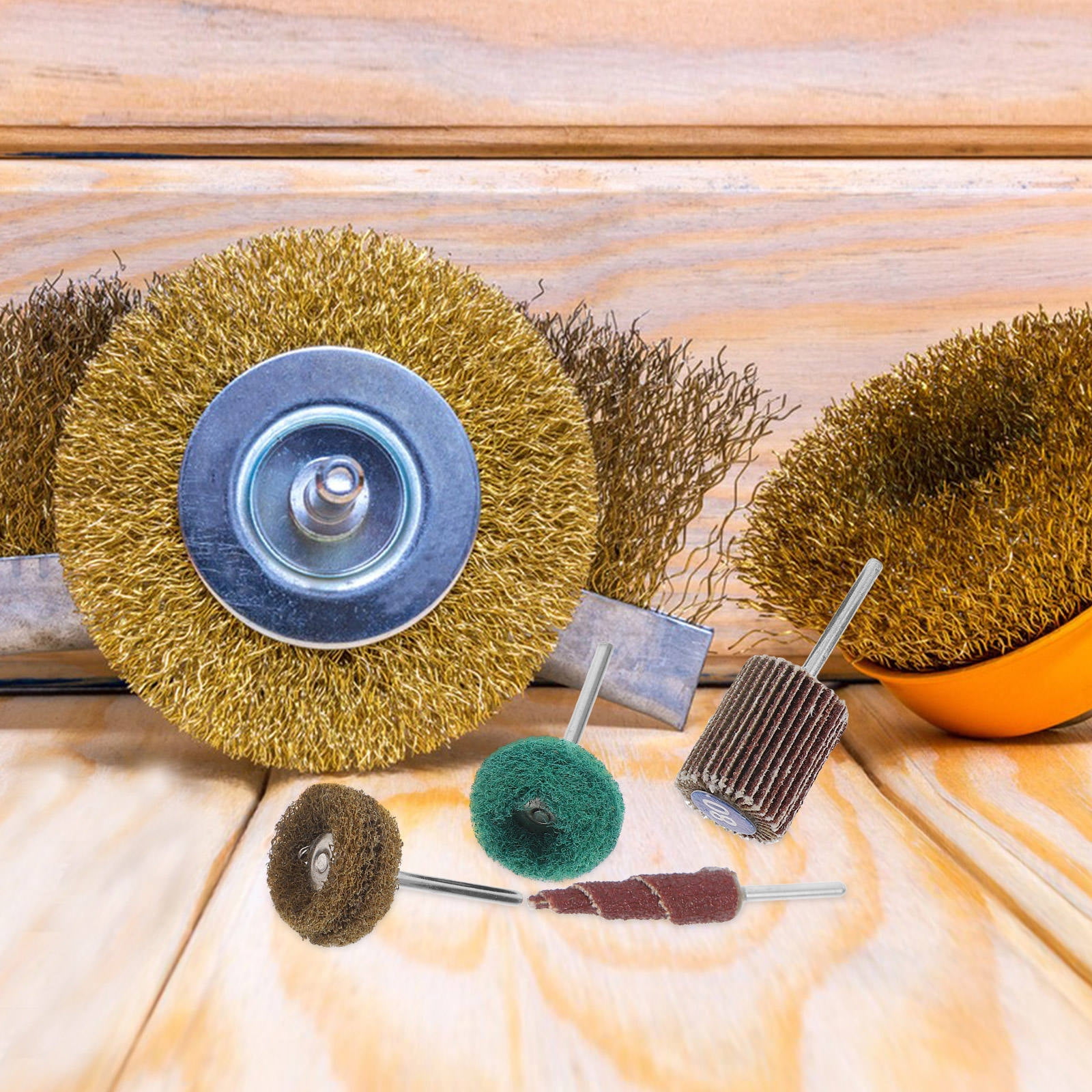 LIFKOME 50pcs Abrasive Flap Wheel Set Sandpaper Sanding Wheel Drill ...