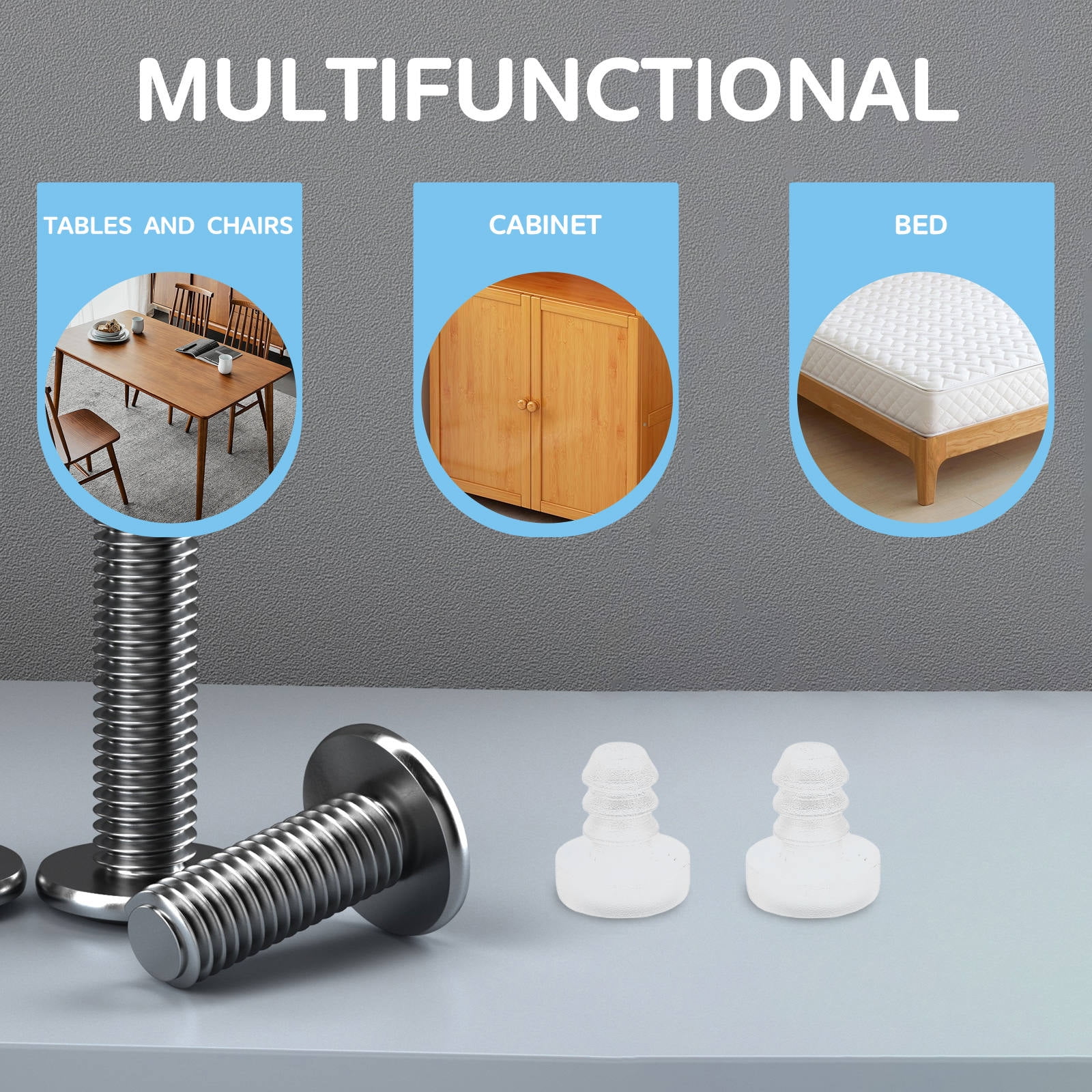 LIFKOME 50pcs Glass Table Top Bumpers With Stem Clear Rubber Bumper ...