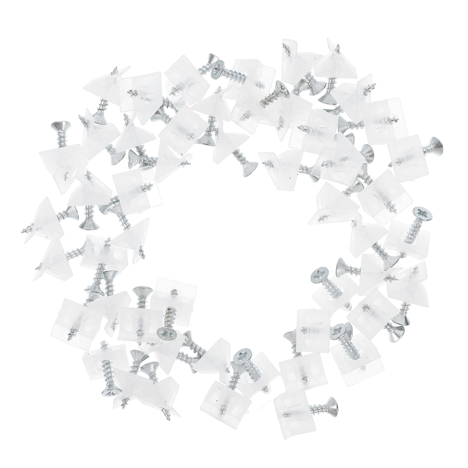 LIFKOME 50pcs Plastic Angle Code Furniture Bracket Fasteners Drawer ...