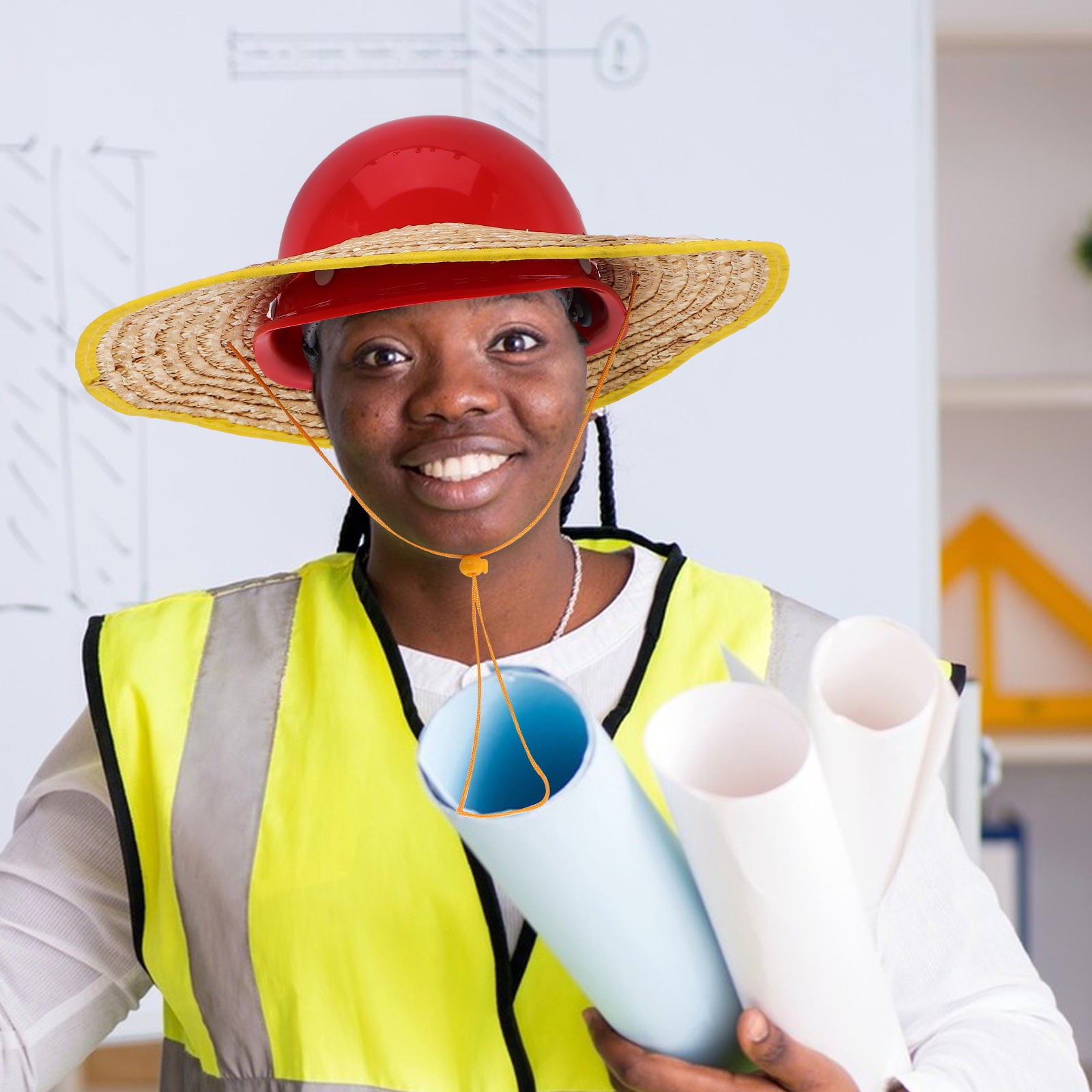 LIFKOME 5pcs Construction Safety Hats With Wide Brim Hard Hat Sun Shade ...