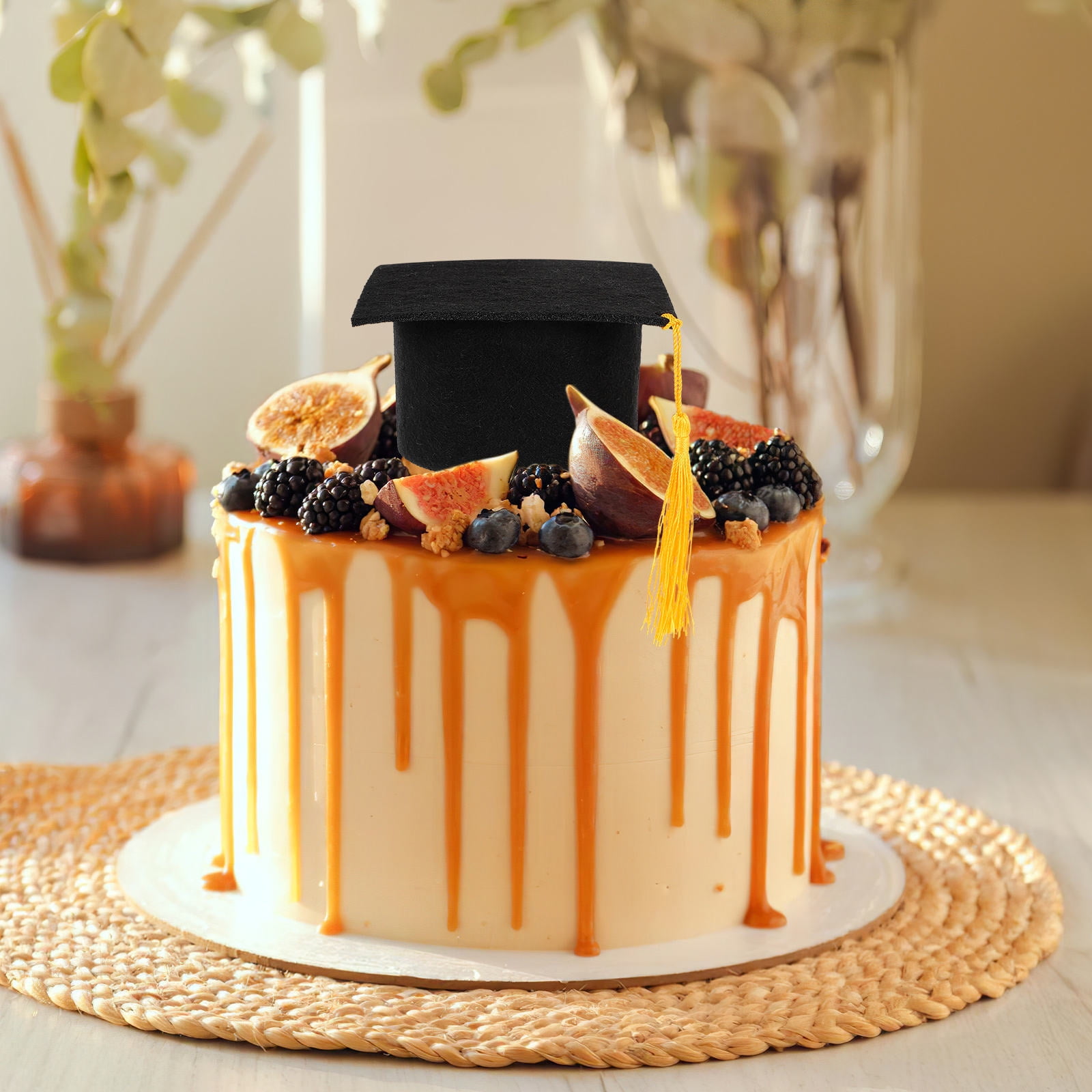 LIFKOME 5pcs Mini Graduation Caps Felt Graduation Hats With Tassels ...