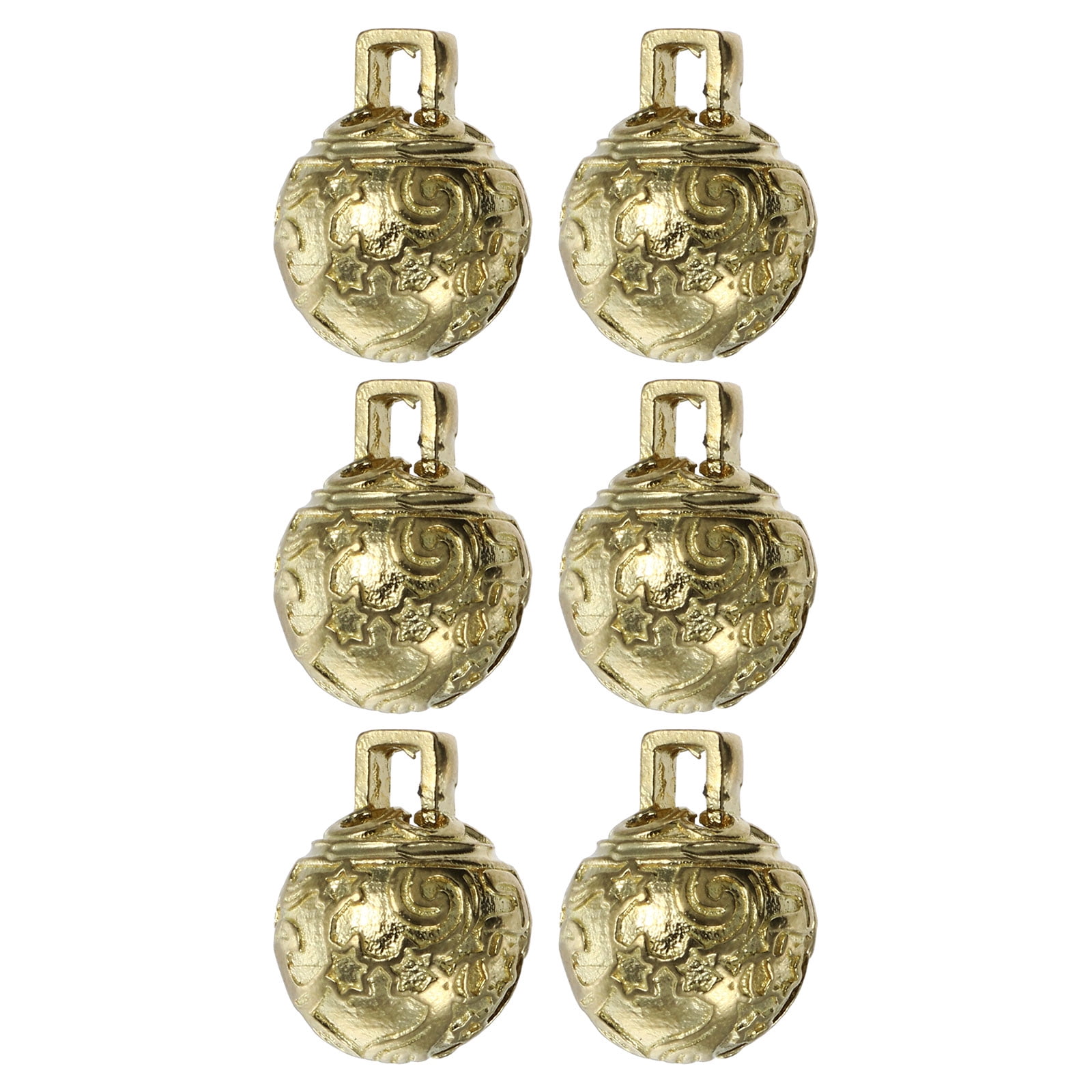 LIFKOME 6 Pcs Small Brass Bell Christmas Decorations Mini Craft Bells ...