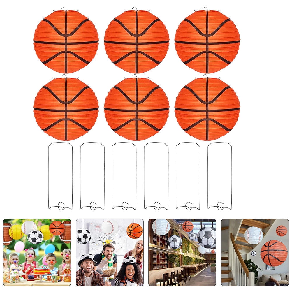 LIFKOME 6Pcs Basketball Party Decorations 8 Inches Diameter Multi ...