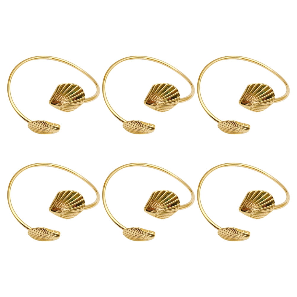 LIFKOME 6Pcs Napkin Clasp Golden Metal for Stylish and Functional Table ...