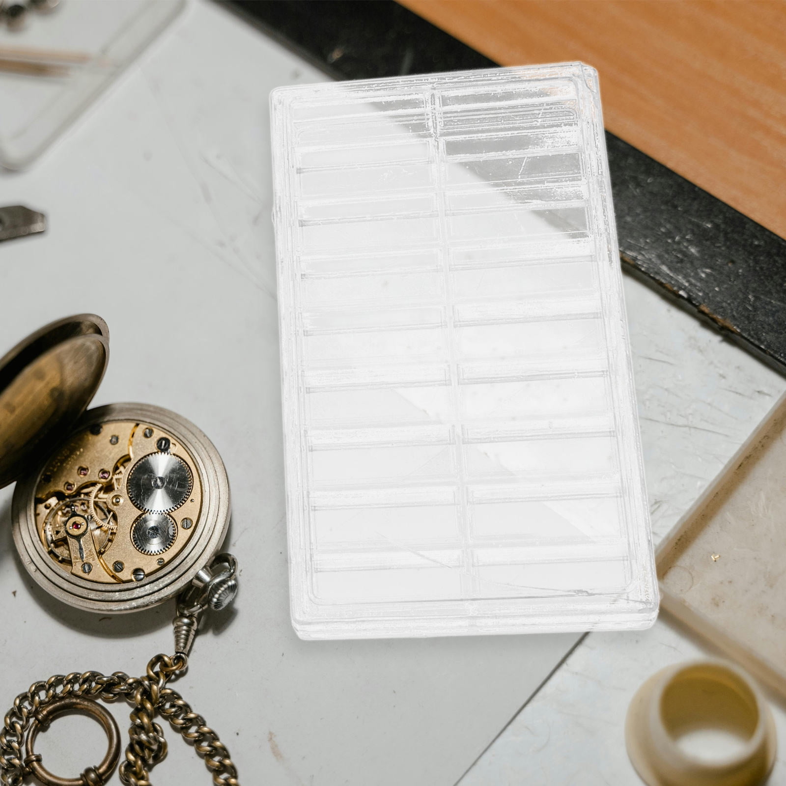 LIFKOME 6pcs Multi-compartments Watch Parts Storage Box Clear Plastic ...