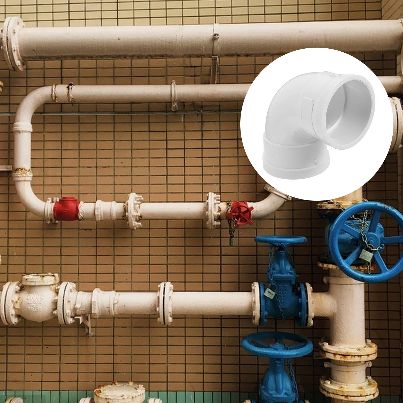 LIFKOME 6pcs Pvc Drainage Pipe Fitting Pvc Pipe Joint Right Angle Pipe ...