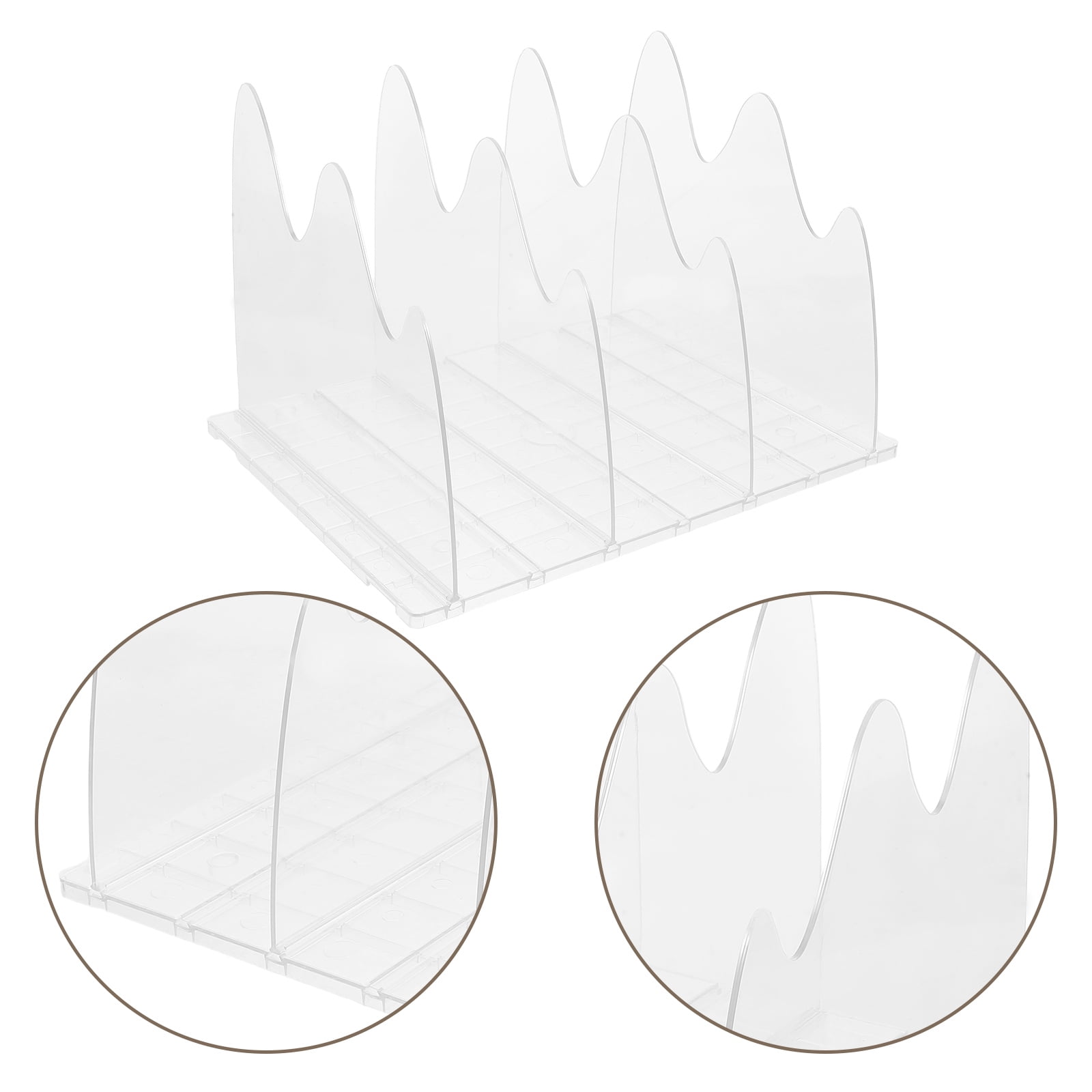 LIFKOME Adjustable Clear Purse Organizers for Closet Plastic Shelf ...