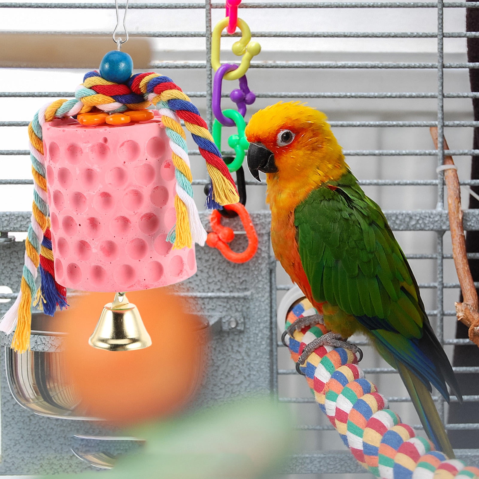 Small Animal Rodent Chew Toy Parrot Chewing Toy, Bird Beak Grinding ...