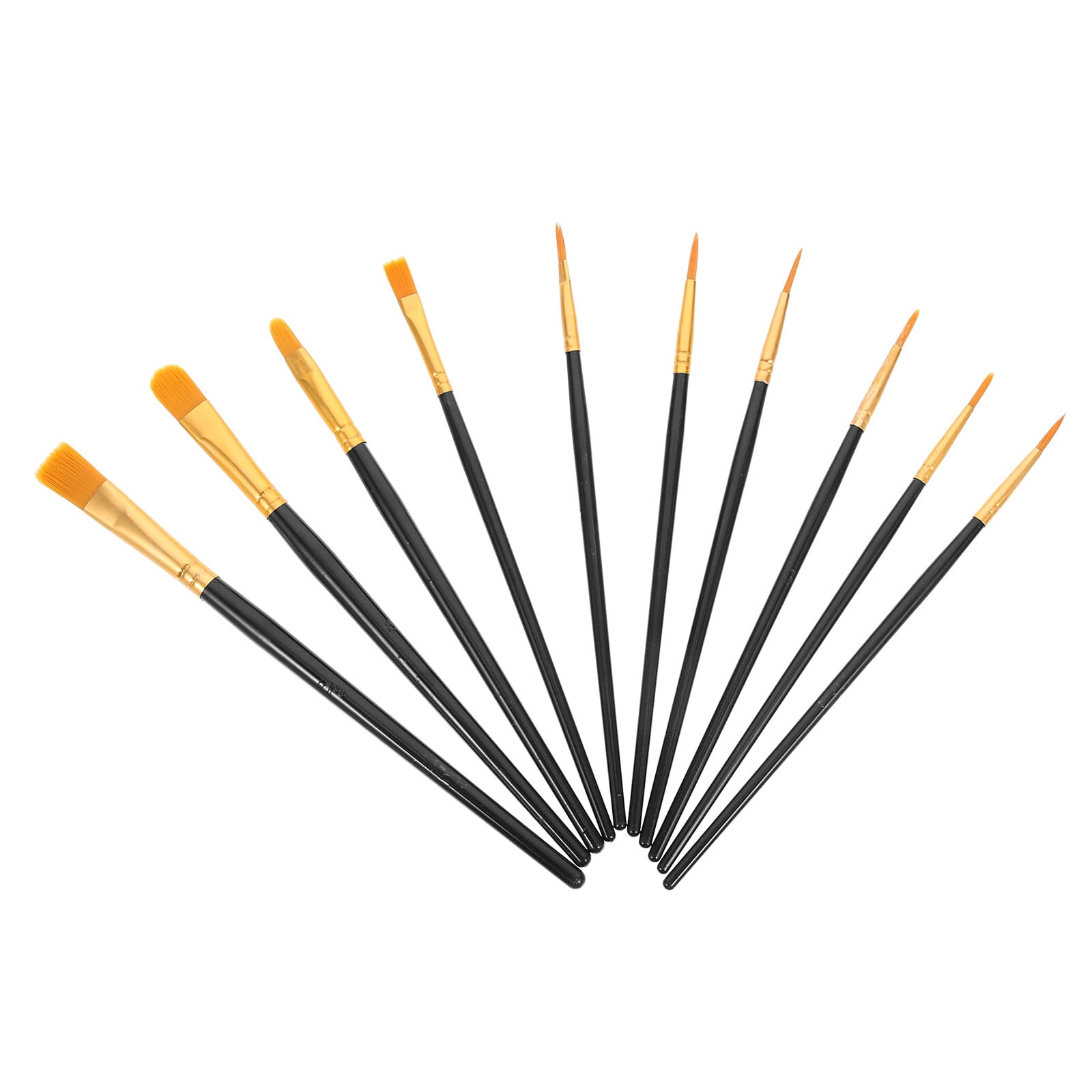 LIFKOME Black Plastic Paint Brush Set for Painting with 20 Pieces Ideal ...