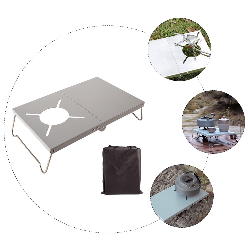 LIFKOME Camping Cooking Tripod Silver Rectangular 32X0.79X3.1Inch ...