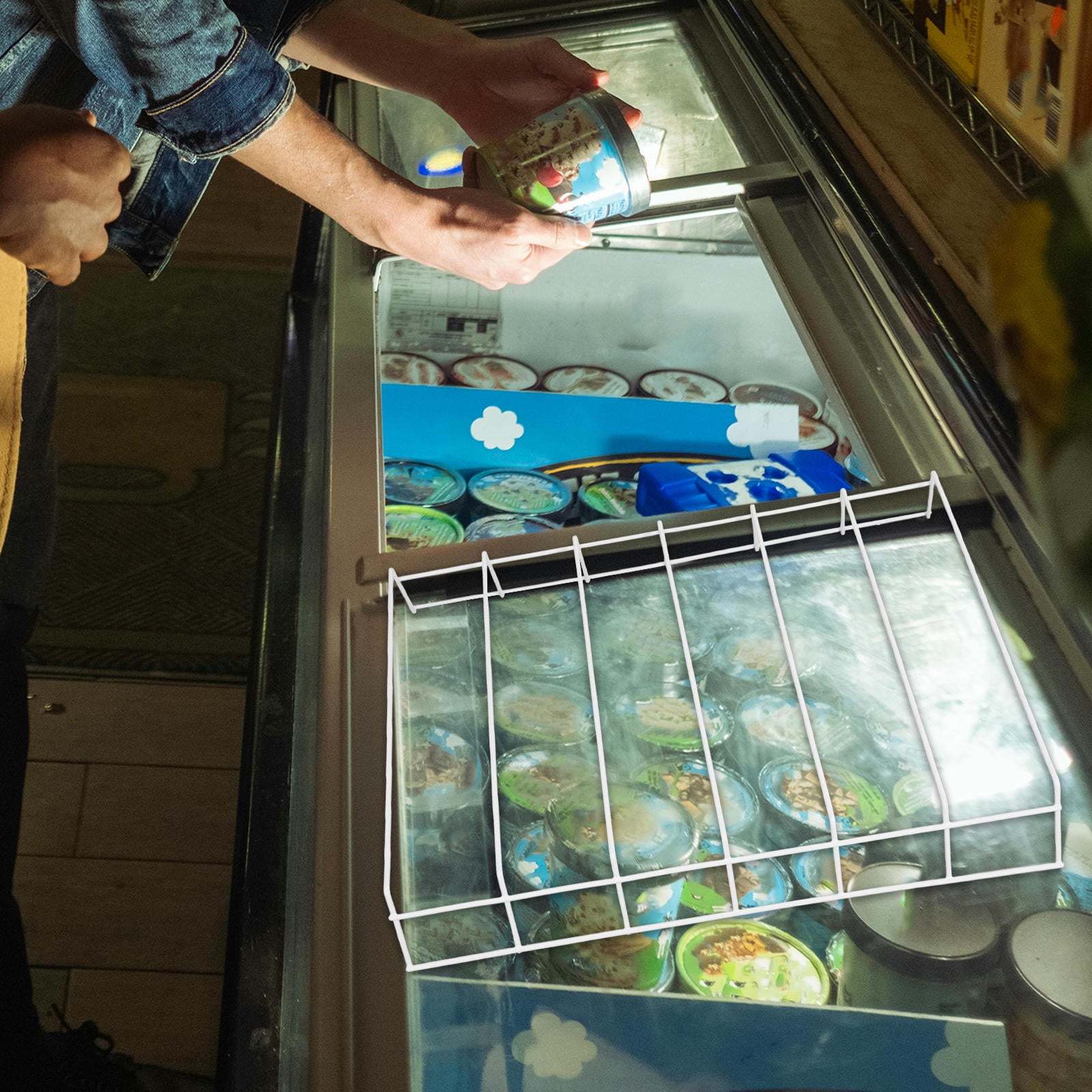 LIFKOME Can Drink Freezer Isolation Rack 48.50X40.00X7.00CM White ...