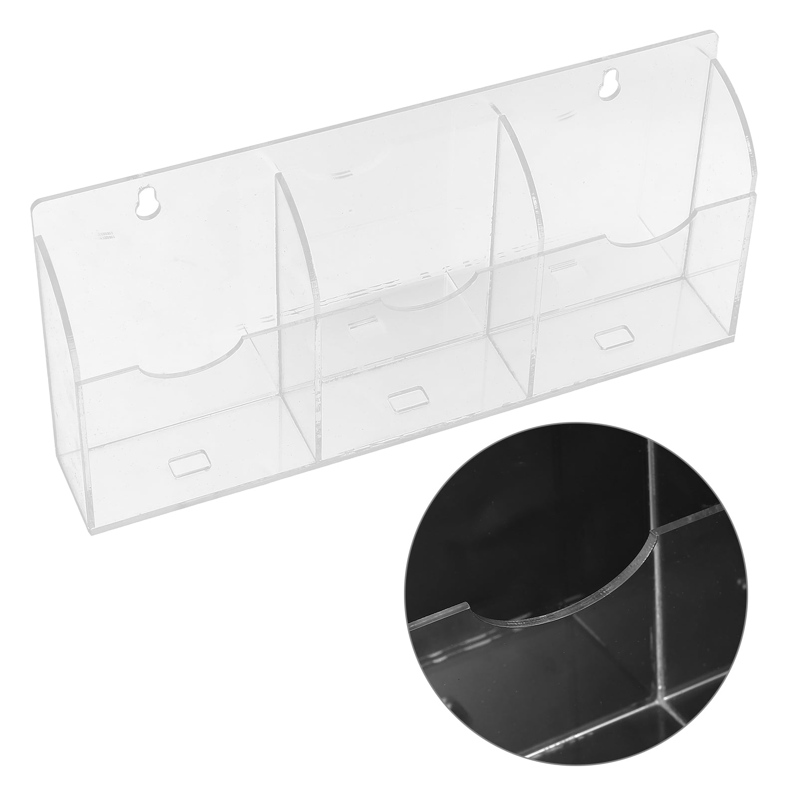 LIFKOME Clear Acrylic Remote Holder Wall Mount Phone Holder Large ...