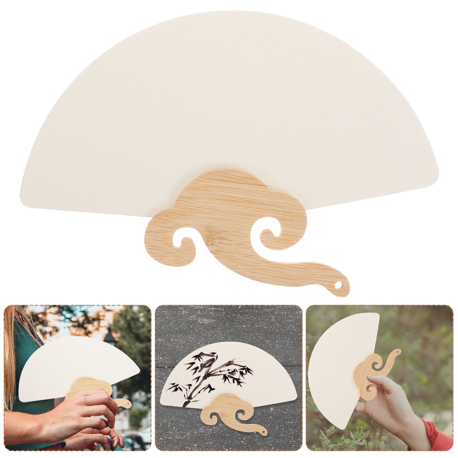 LIFKOME DIY Fan Sticks for Wedding Programs Hand Foldable Dancing Blank ...