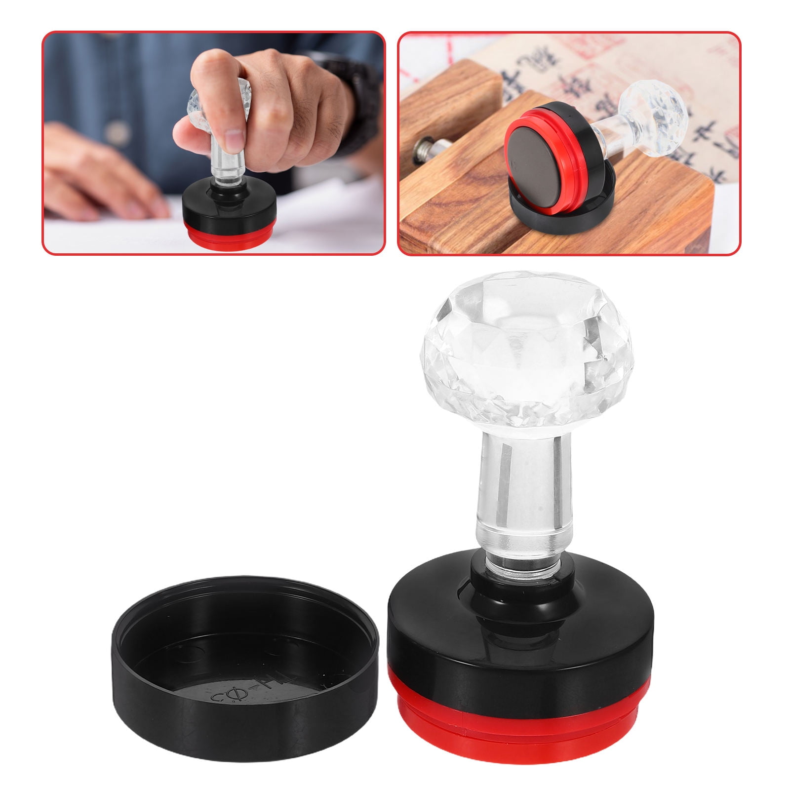 LIFKOME Diy Plastic Stamp Photosensitive Stamp Card Ring Edge Business ...