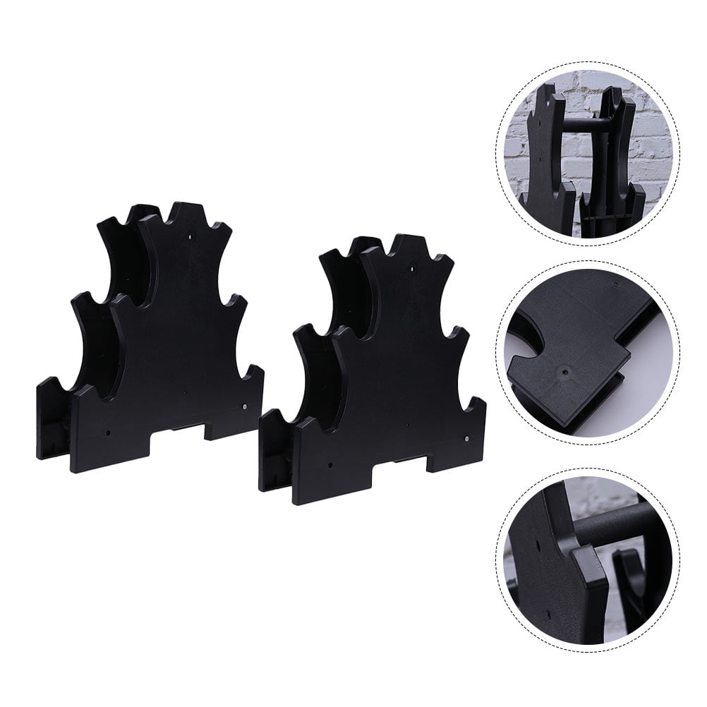 LIFKOME Dumbbell Support 2Pcs Black ABS for Home Gym and Fitness ...