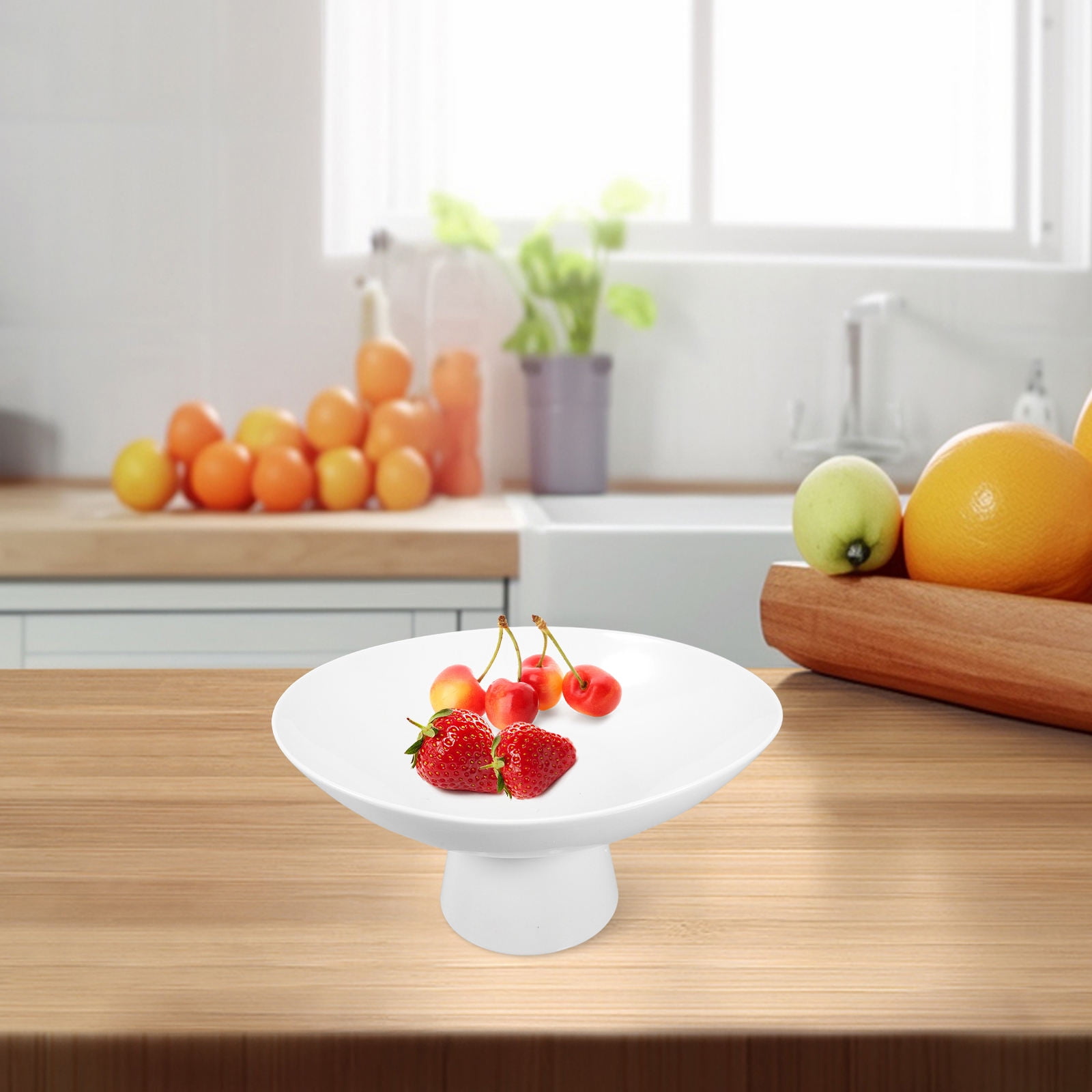 LIFKOME Footed Fruit Bowl Dessert Table Bowl Counter Fruit Holder ...